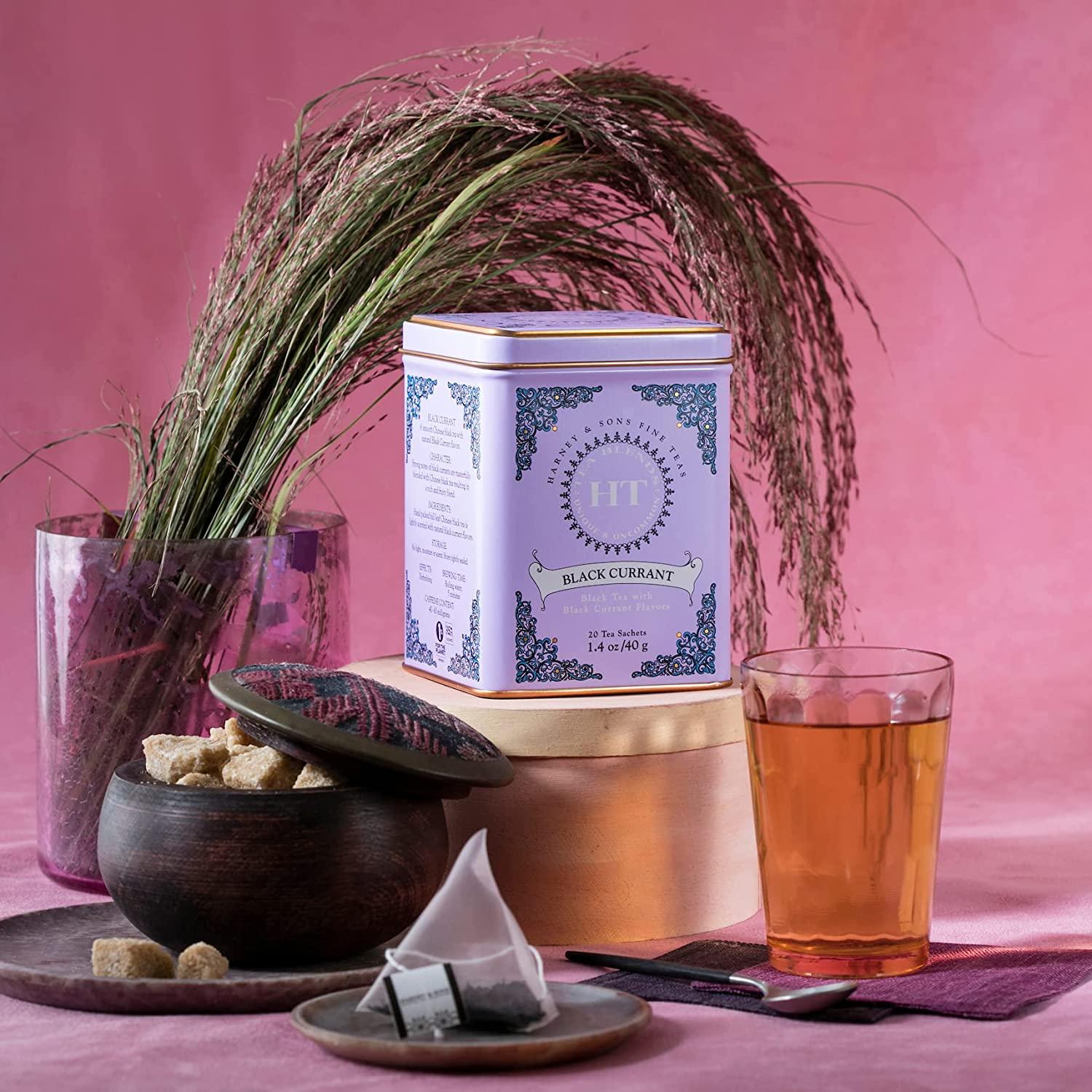 Harney & Sons Black Currant Tea - 20 Sachets | Premium HT Tea Blend ...