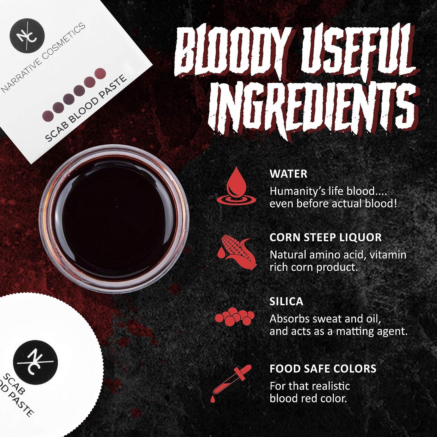 Narrative Cosmetics Scab Blood Paste 1 Oz - Professional SFX Makeup for ...