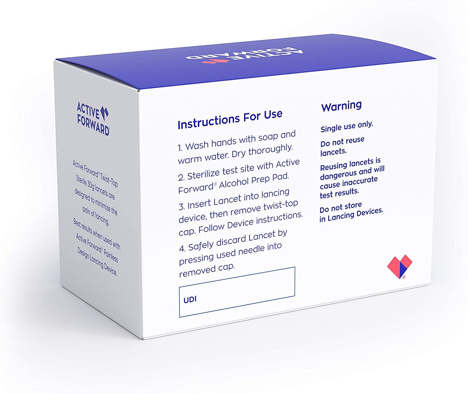 Microlet Lancing Device with 100 Active Forward 30g Lancets | Efficient ...