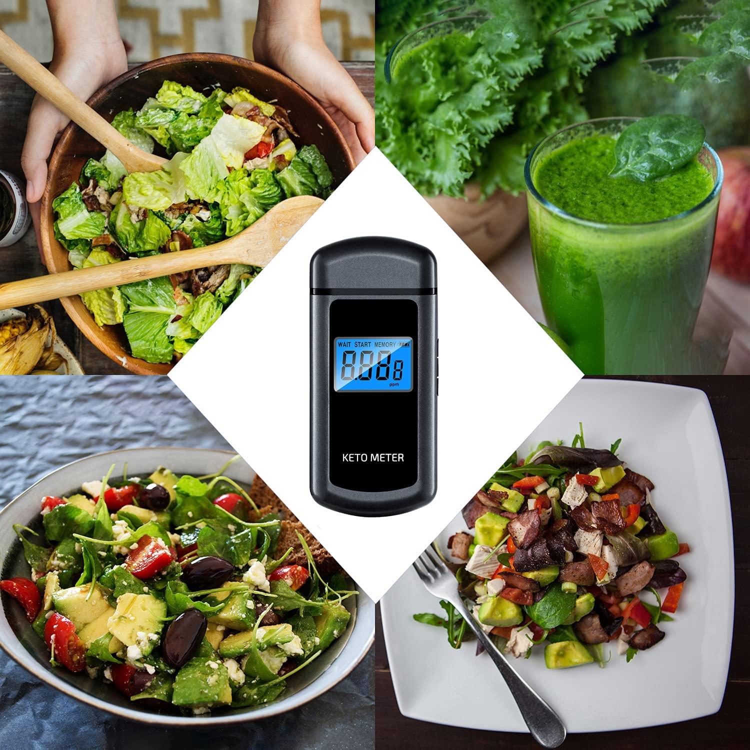 Rechargeable Ketone Breath Analyzer with 10 Mouthpieces for Keto Diet ...