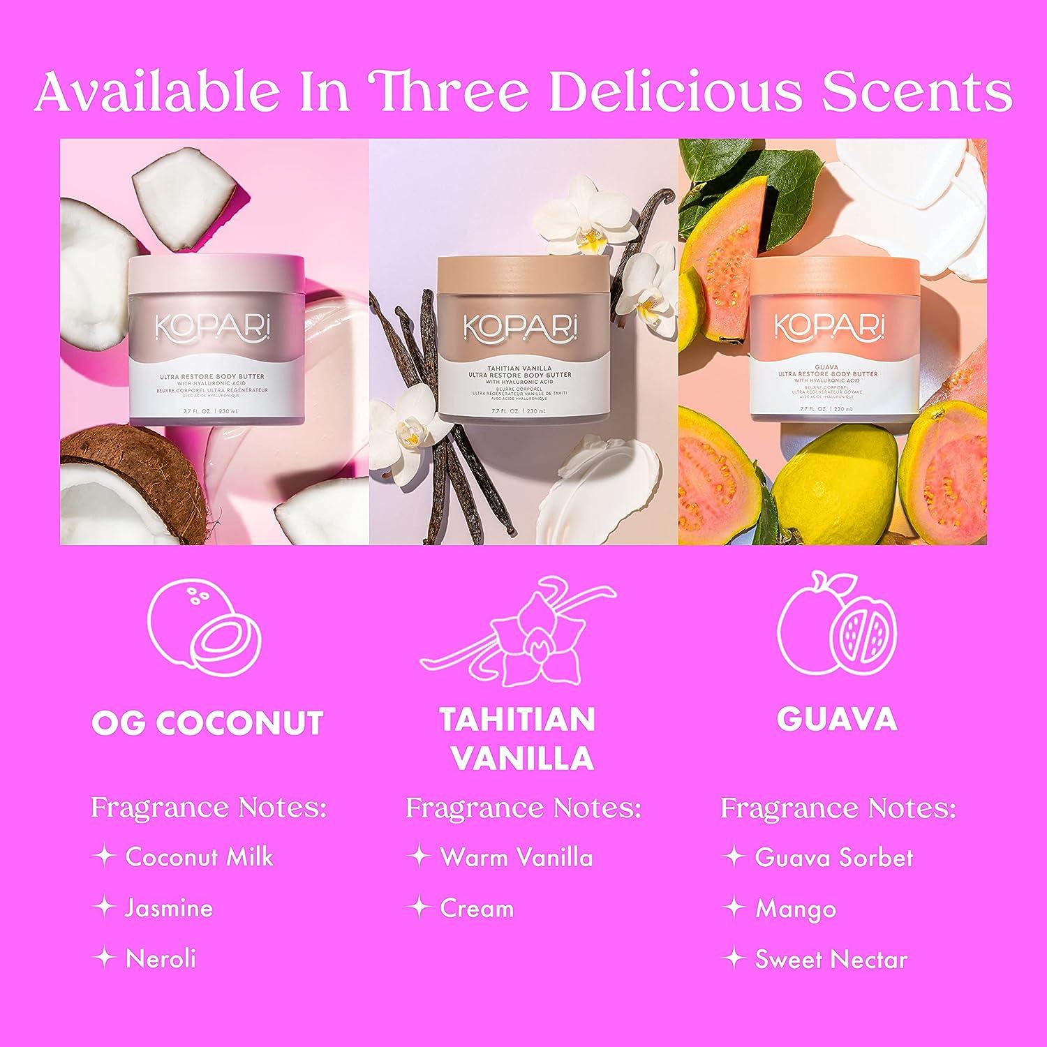 Kopari Tahitian Vanilla Ultra Body Butter | Hyaluronic Acid ...