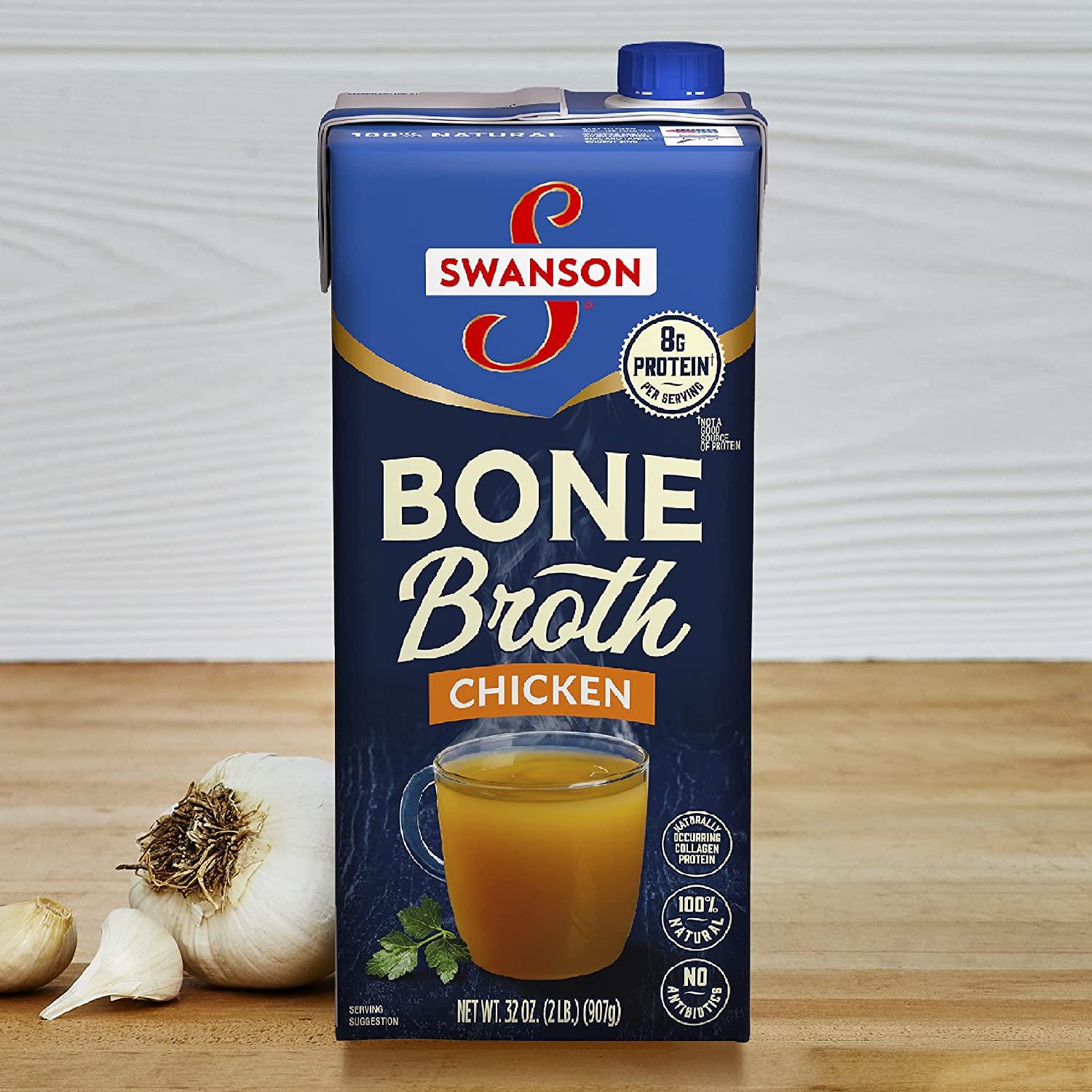 Swanson Chicken Bone Broth 32 oz Carton - 2 lb Pack | Buy Now with ...