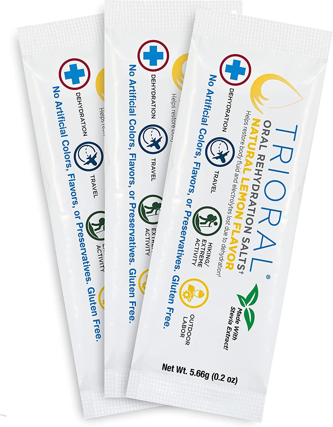 TRIORAL Lemon Rehydration Powder - Electrolyte Salts Formula for ...