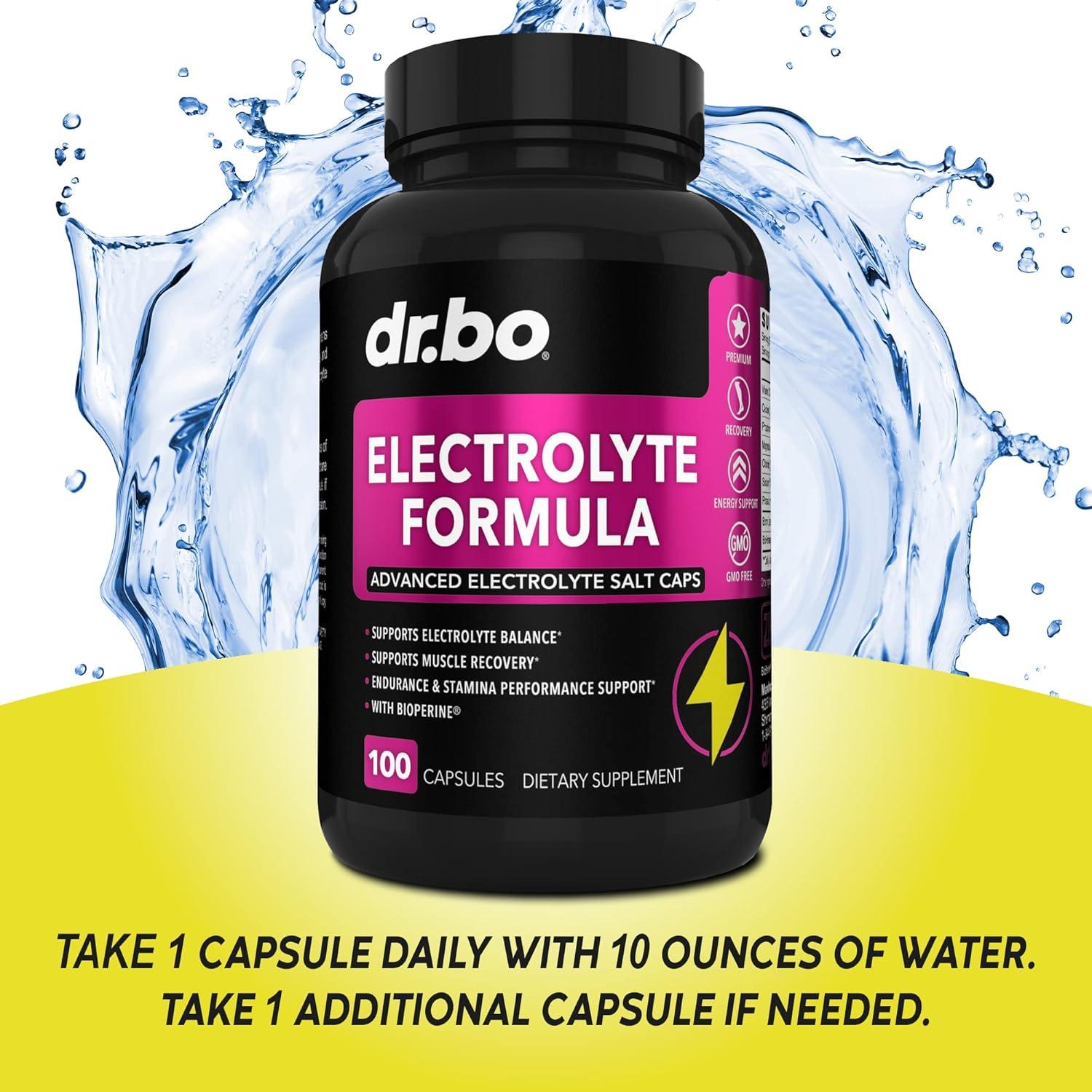 Electrolyte Pills Supplement - 100 Hydration Caps for Keto Cramps ...