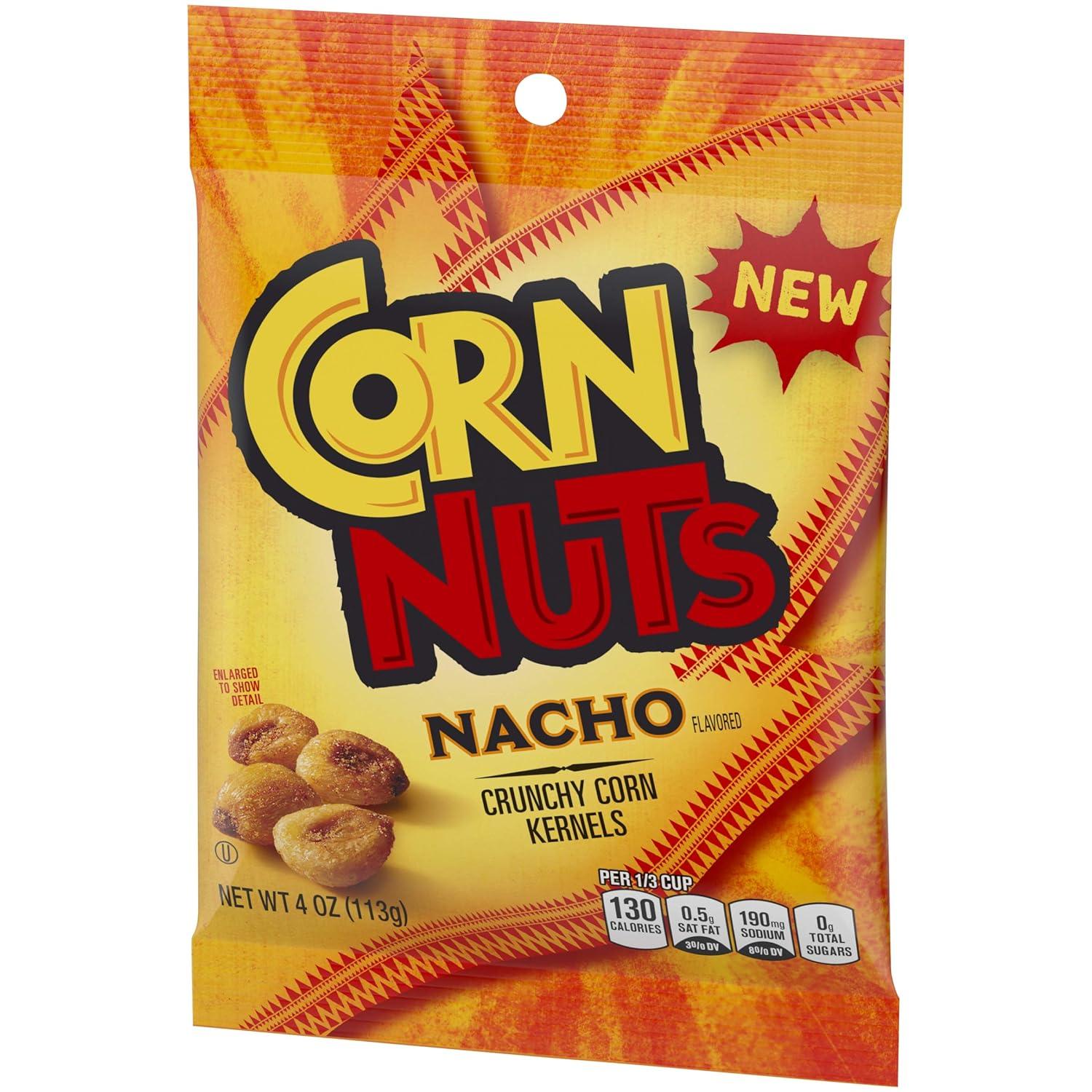 Nacho Flavored Corn Nuts | Crunchy Corn Kernels | 4.0 oz Bag (Pack of ...