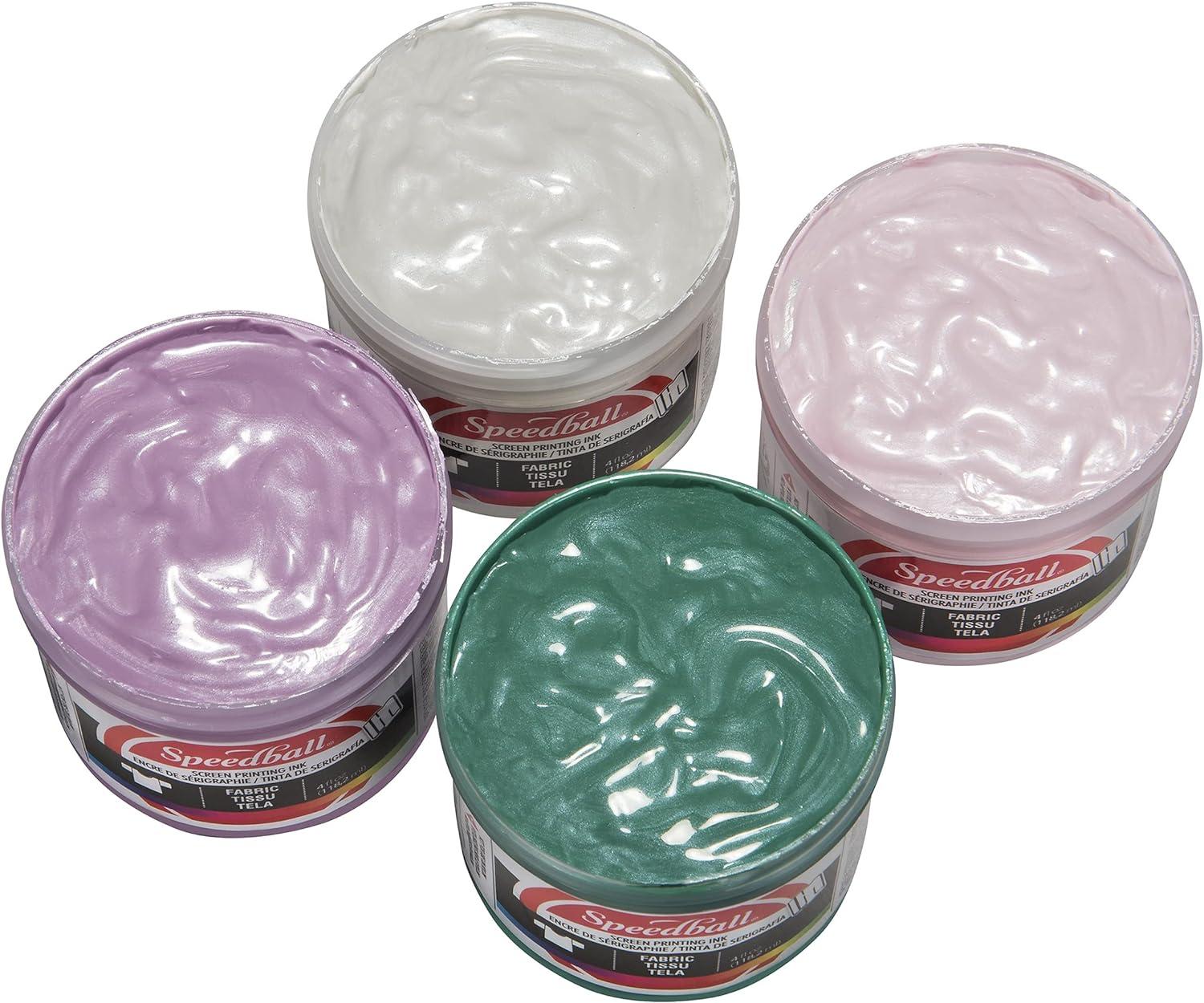 Speedball Fabric Screen Printing Ink Special Edition Colors 8-Ounce (4 ...