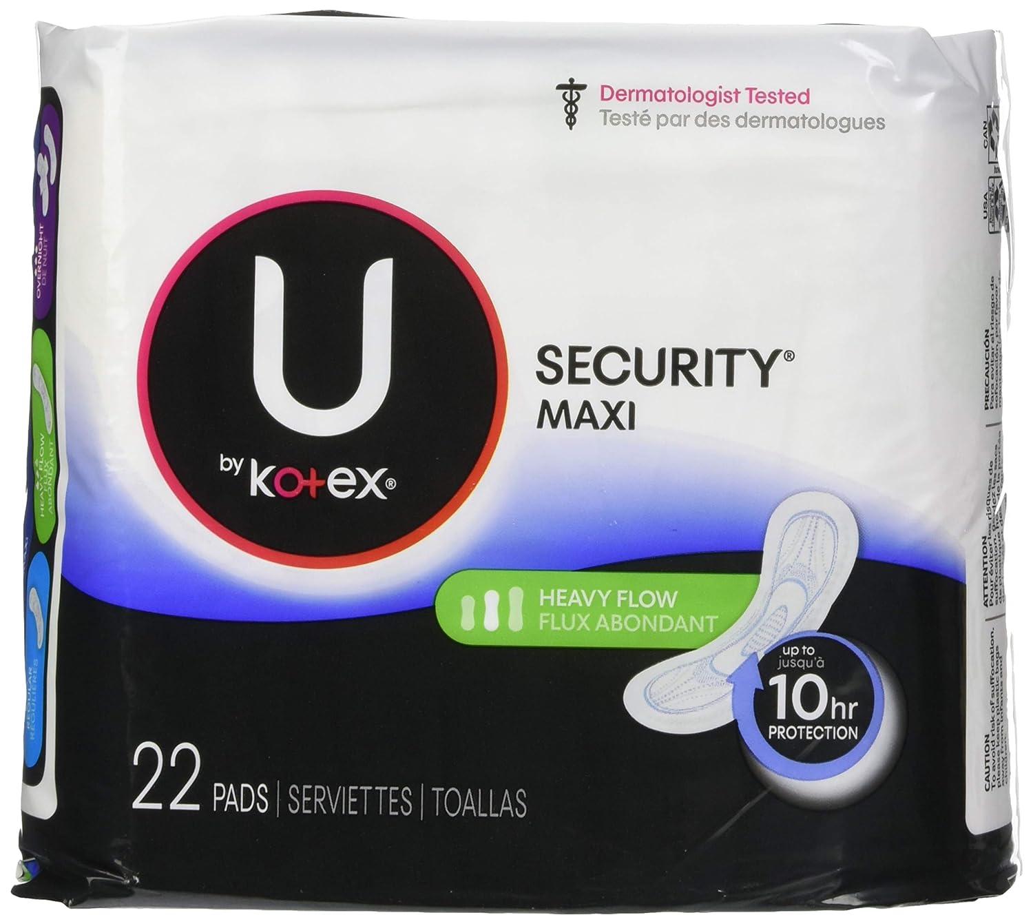 U by Kotex Maxi Pad Premium Long Super - 176 Count Pack