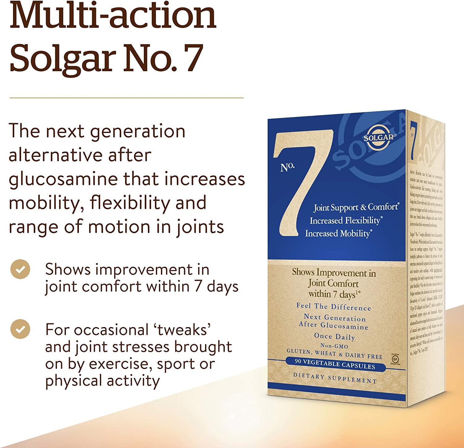 Solgar No. 7 Joint Support & Comfort - 90 Vegetable Capsules for ...