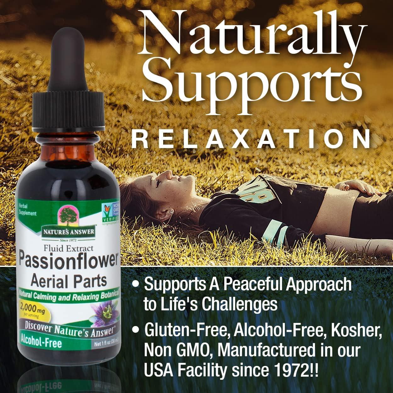 Nature's Answer Passion Flower Liquid Herbal Tincture Supplement ...