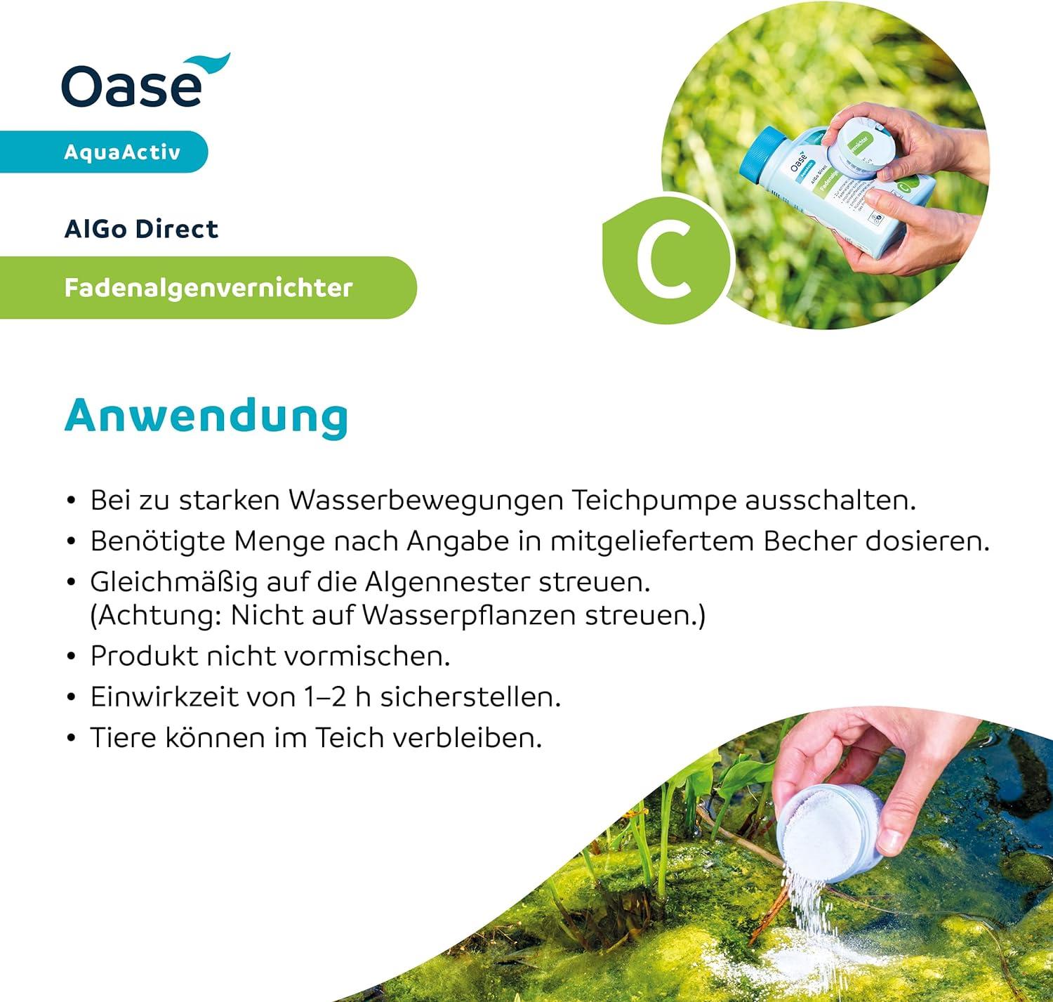 OASE 43139 Aquaactiv Algo Direct - 500ml Biological Pond Care | Cure ...