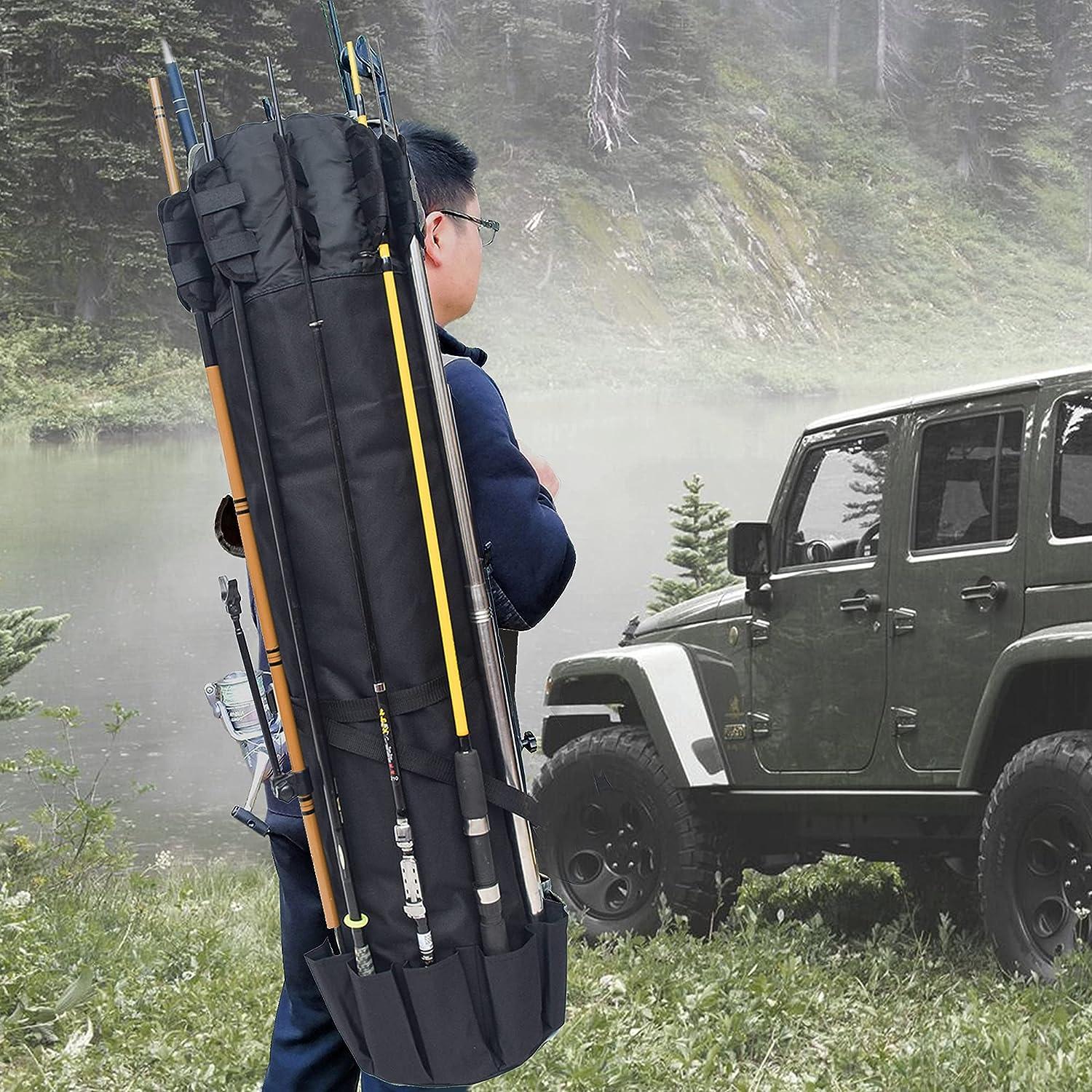 Mydays Fishing Rod Bag Reel Case | 5 Pole Storage & Tackle Carrier ...