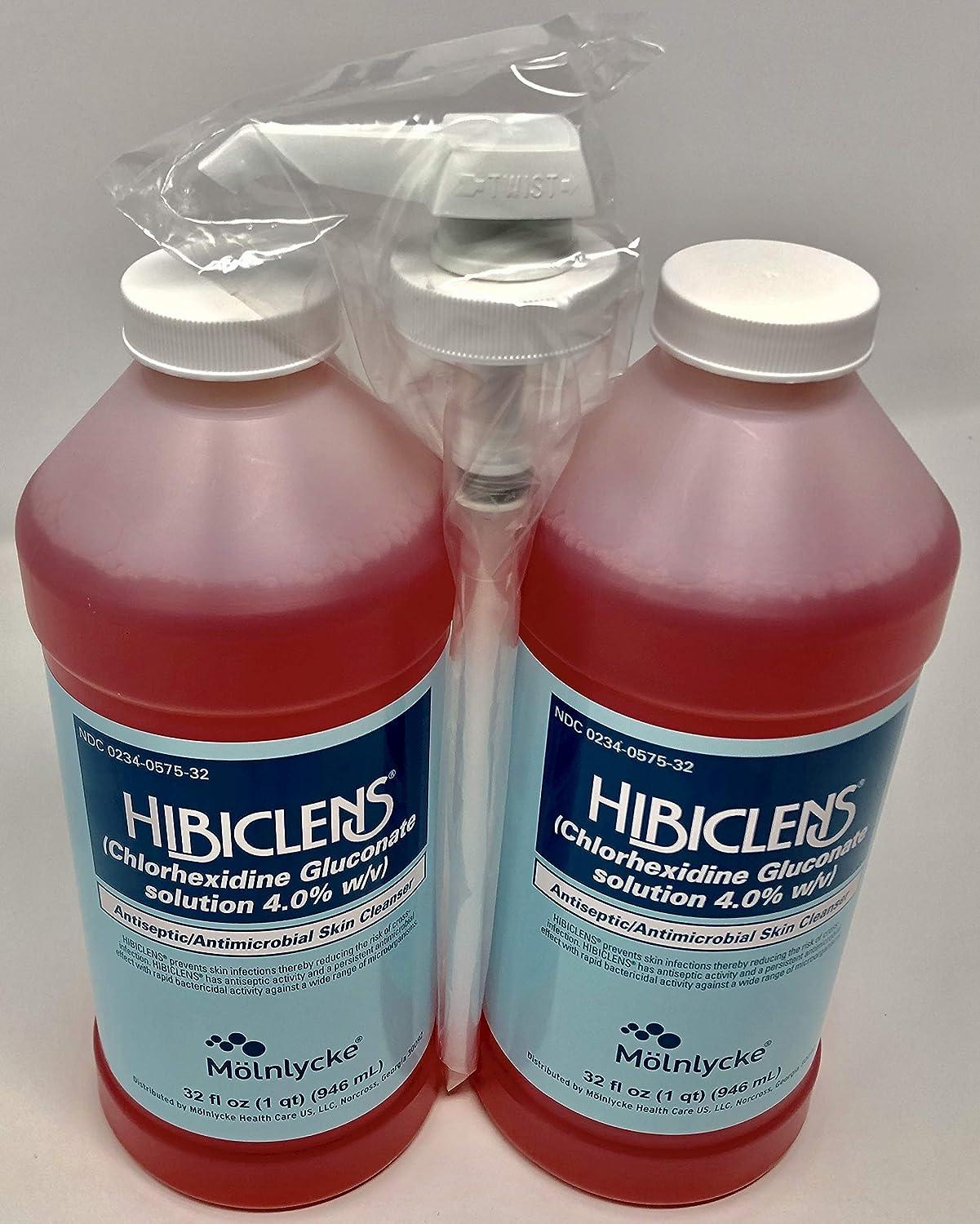 Hibiclens Antimicrobial Skin Liquid Soap 32oz (Pack of 2) - With Pump ...