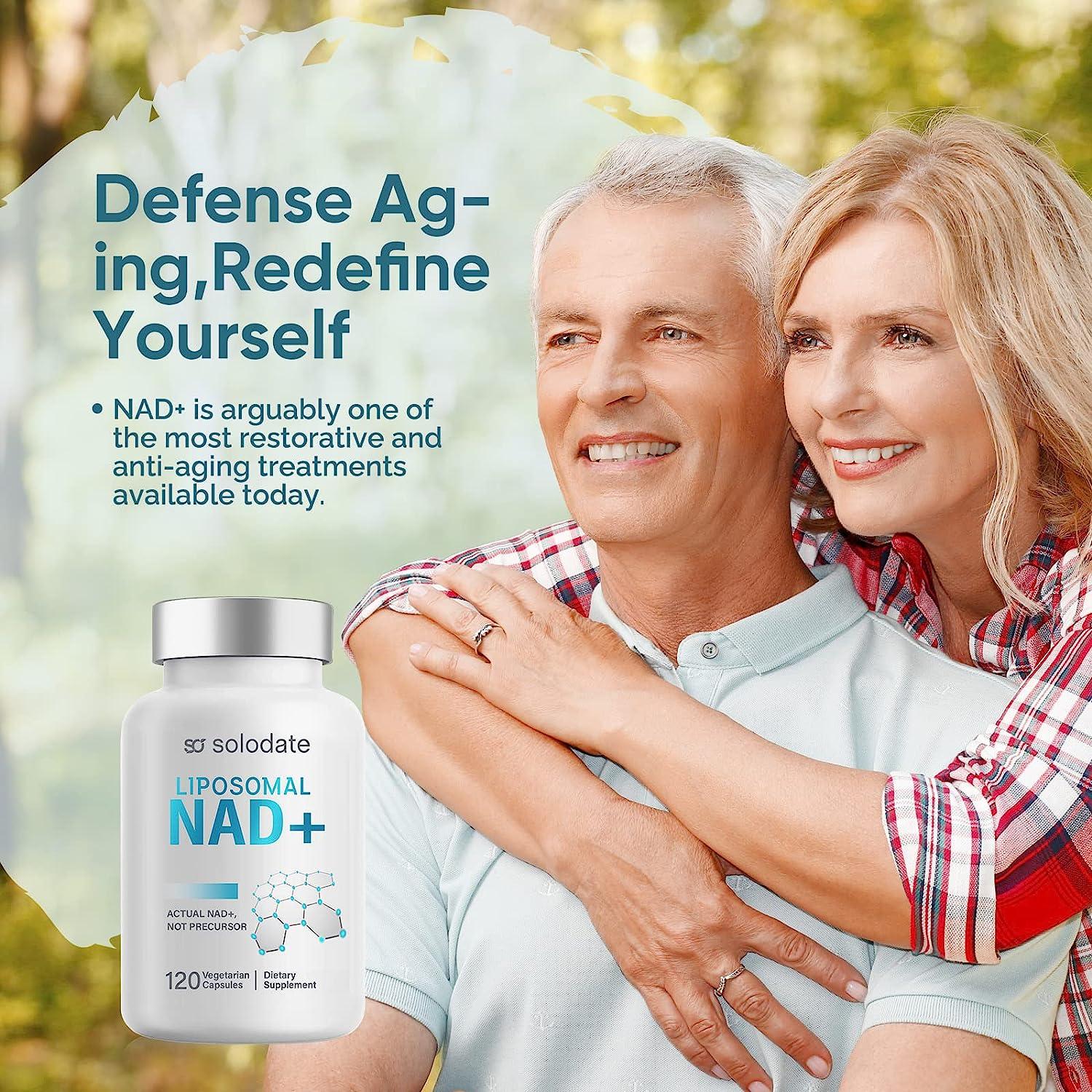 solodate Liposomal NAD+ 500mg Supplement with TMG | Cellular Energy ...