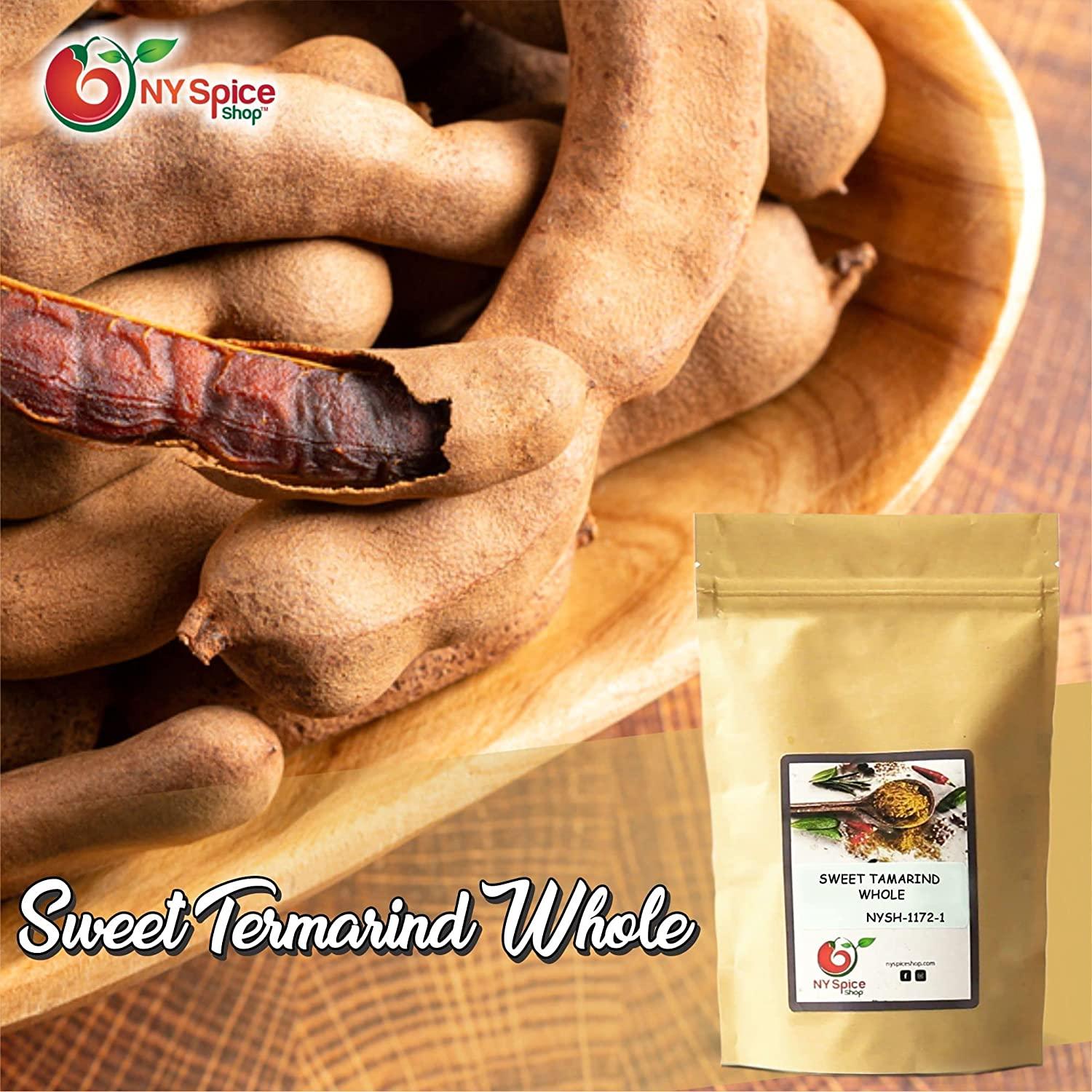 NY Spice Shop Sweet Tamarind Pods - 1 lb Fresh Tamarind Candy, Whole ...