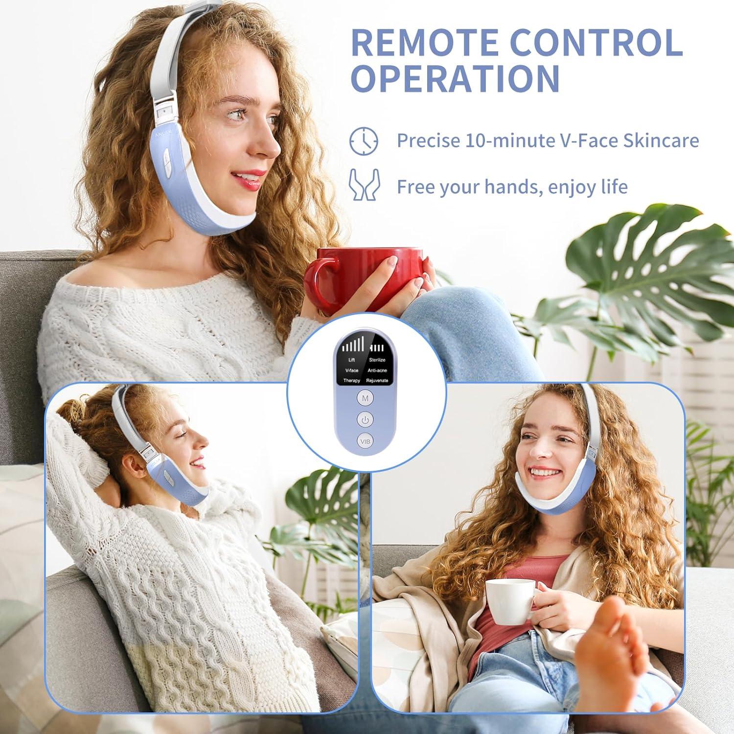 Anlan Electric V-Face Shaping Massager - EMS Facelifting Device with ...