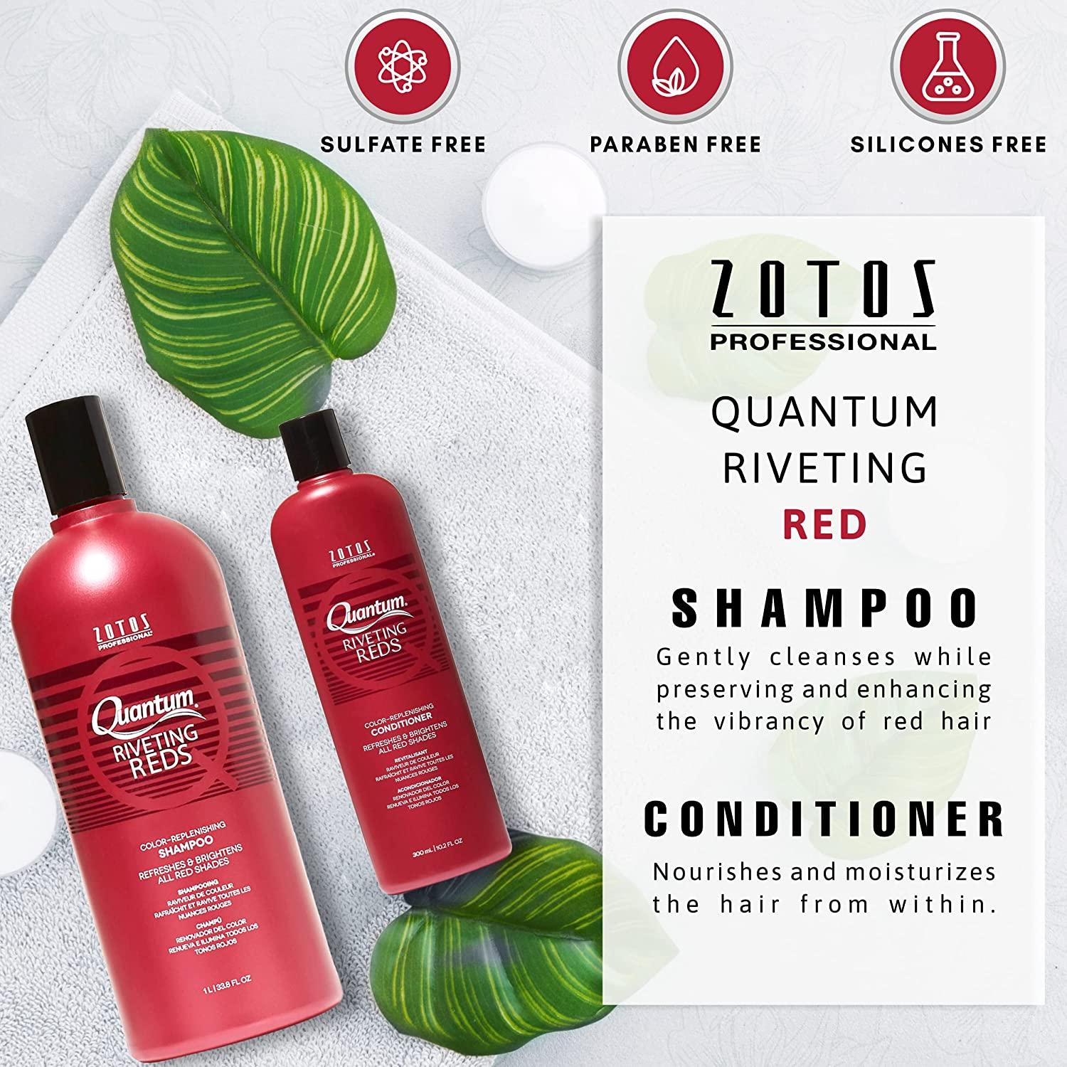 Zotos Quantum Riveting Reds Color Replenishing Shampoo & Conditioner ...