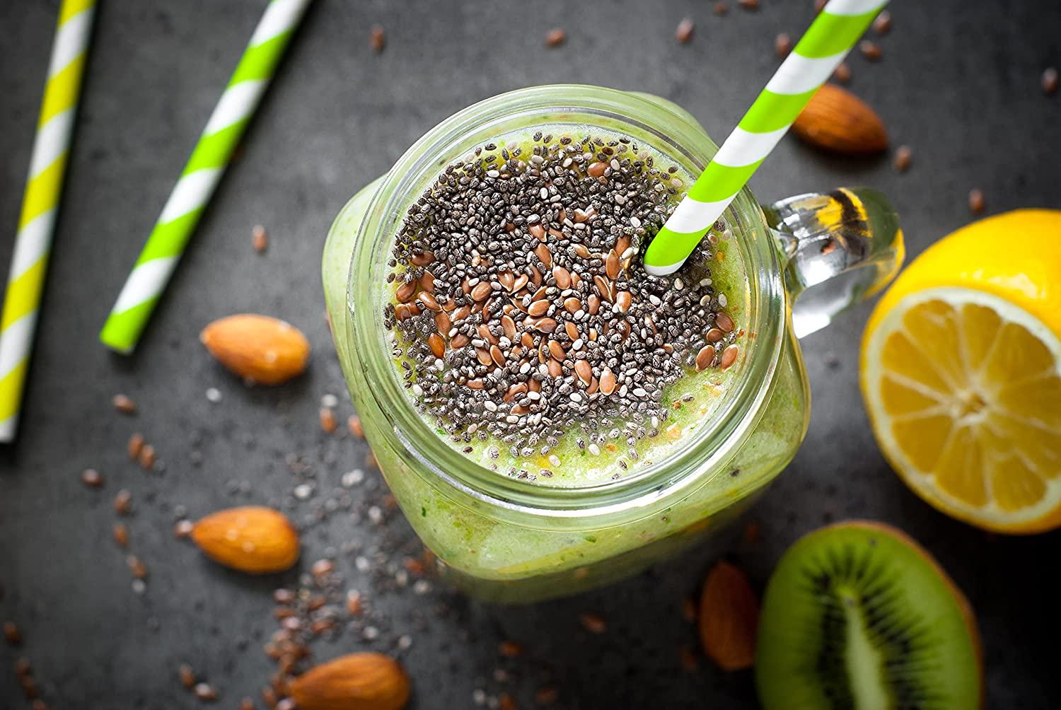 Simpliful Organic Whole Black Chia Seed 28oz - Ready-To-Eat IntegriPure ...