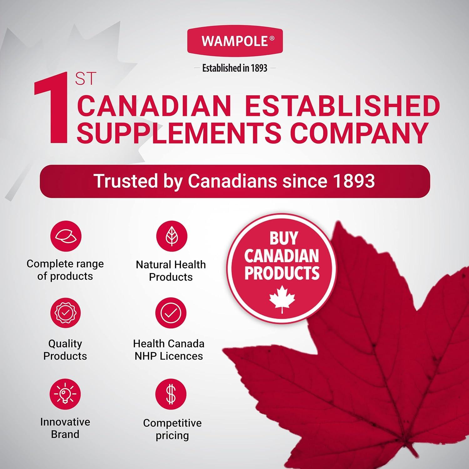 Wampole Zinc Liquid Extra Strength Fast Liquid Absorption - Immune System & Energy (350 ml)