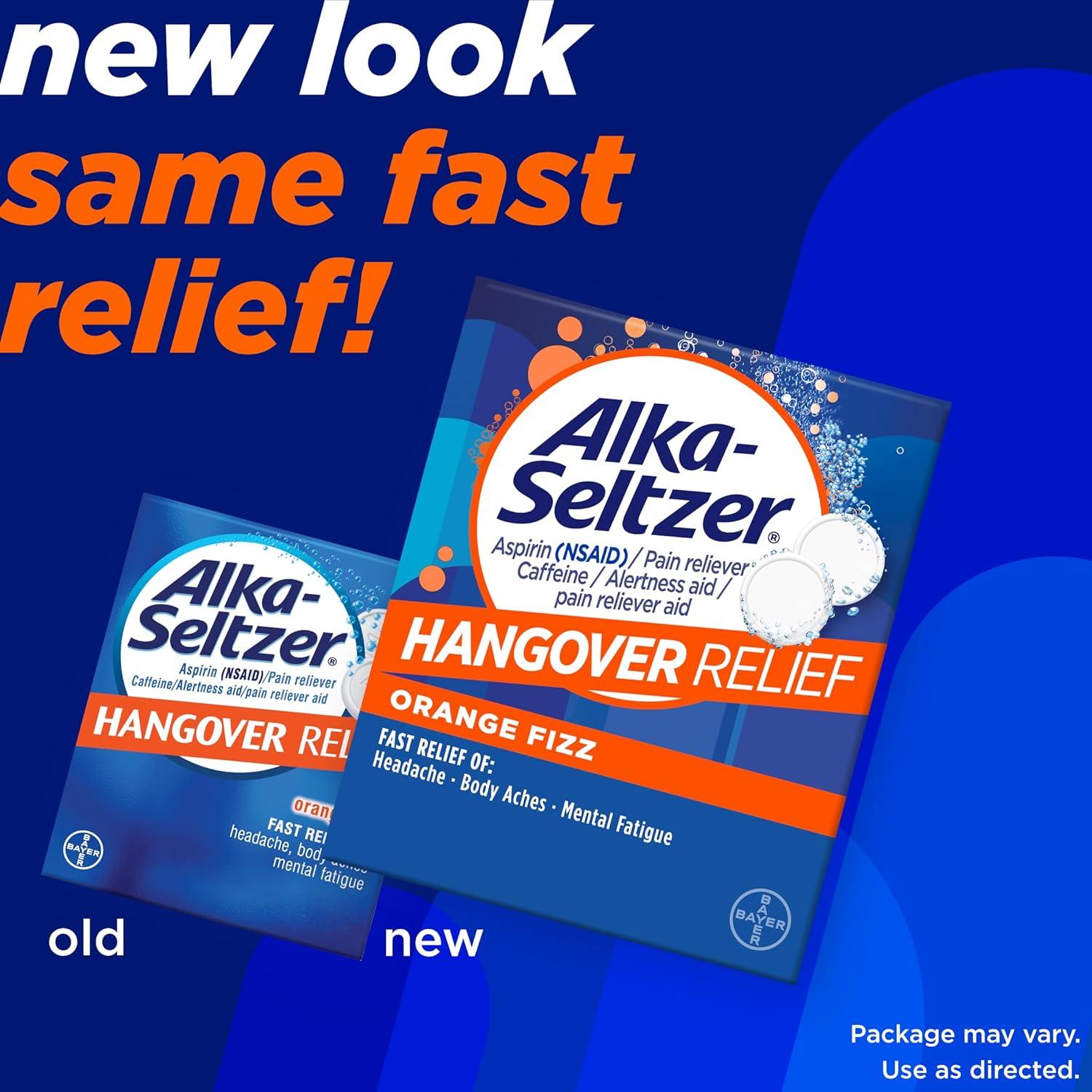 Alka-Seltzer Hangover Relief Tablets - Fast Headache & Body Ache Relief ...