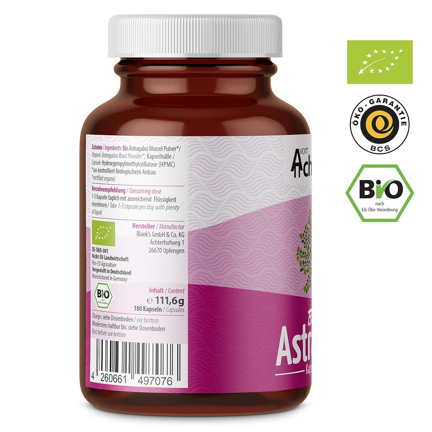 Organic Astragalus Capsules - 500mg High Dose | 180 Pieces | Traganth ...