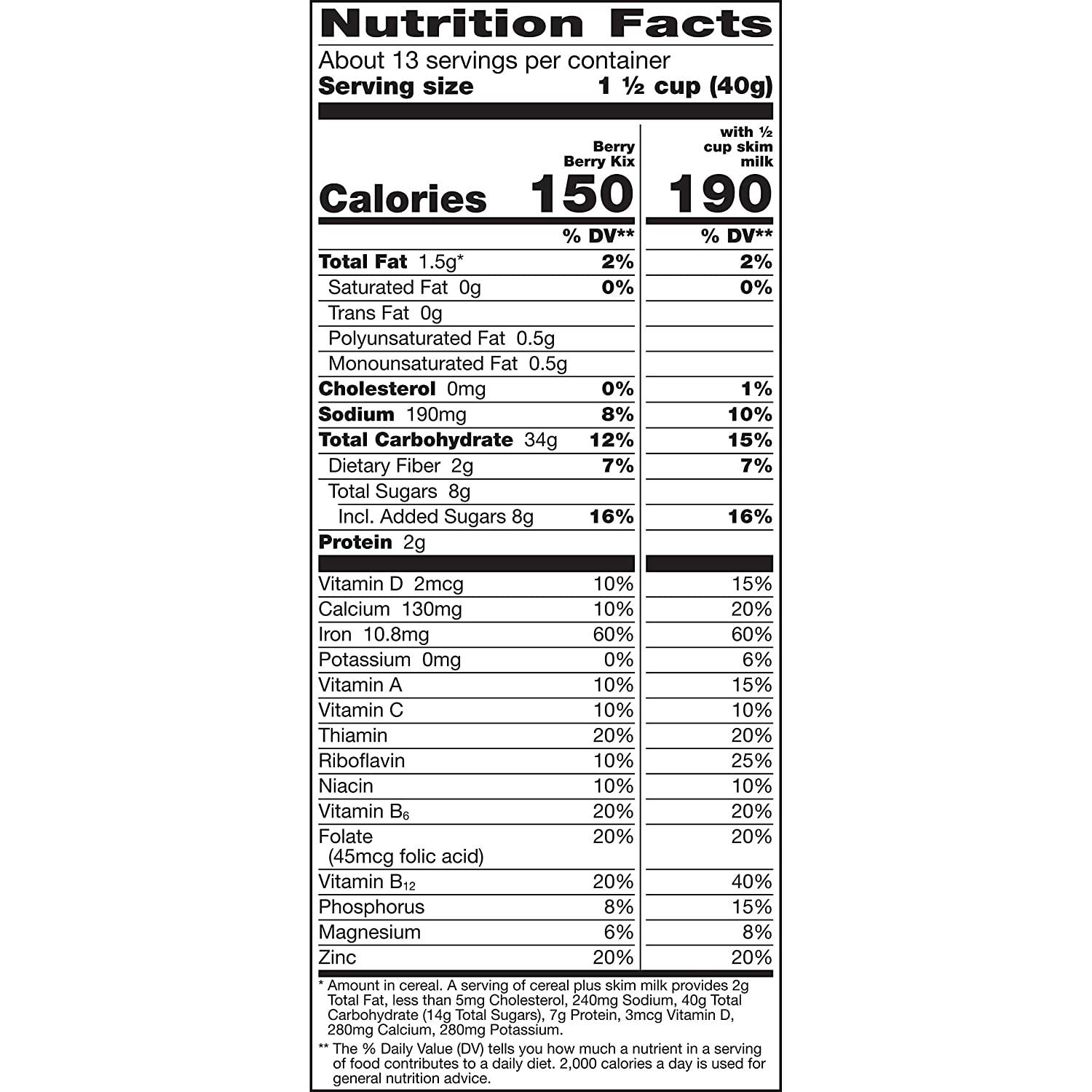 Berry Berry Kix, Whole Grain Breakfast Cereal, 18 oz