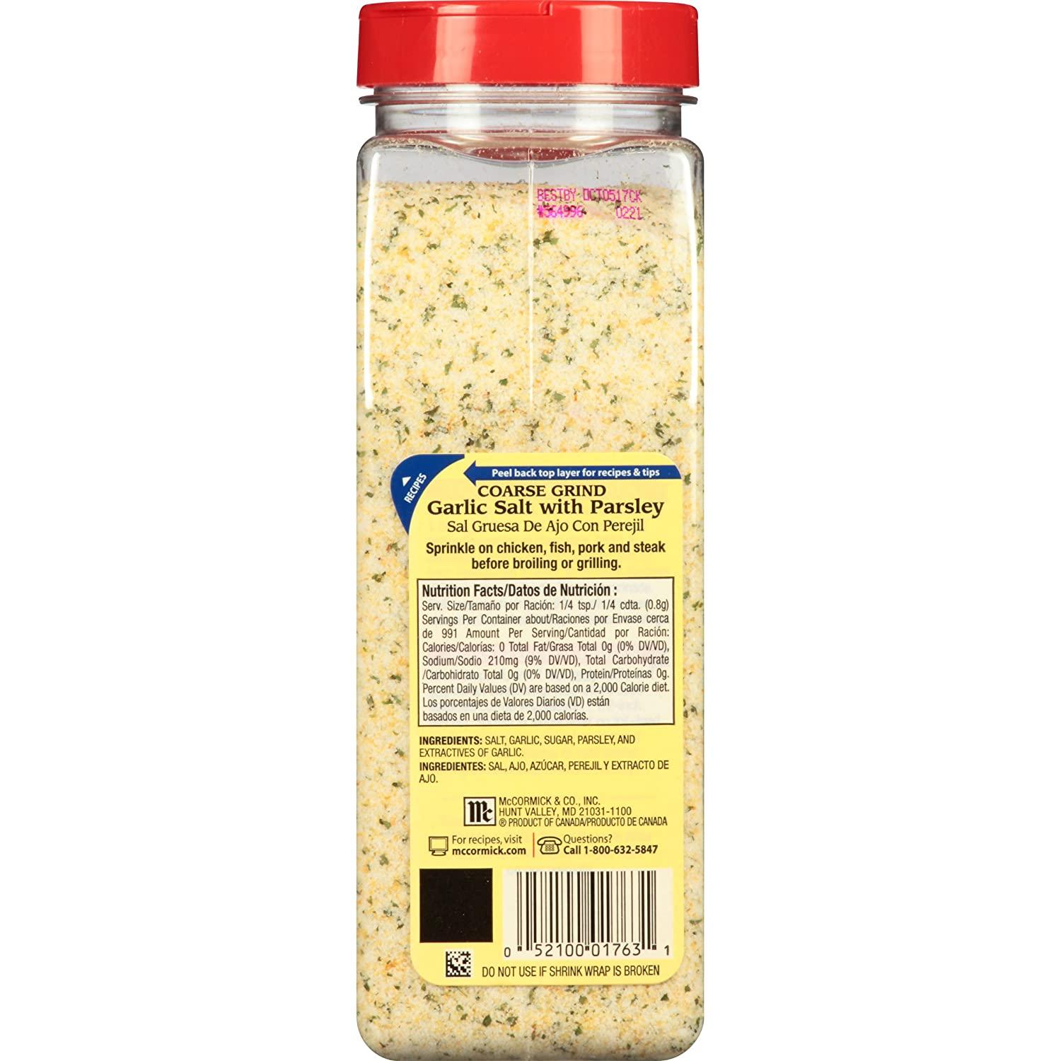 McCormick Coarse Grind Garlic Salt with Parsley 28 oz - 1.75 lb | Buy ...