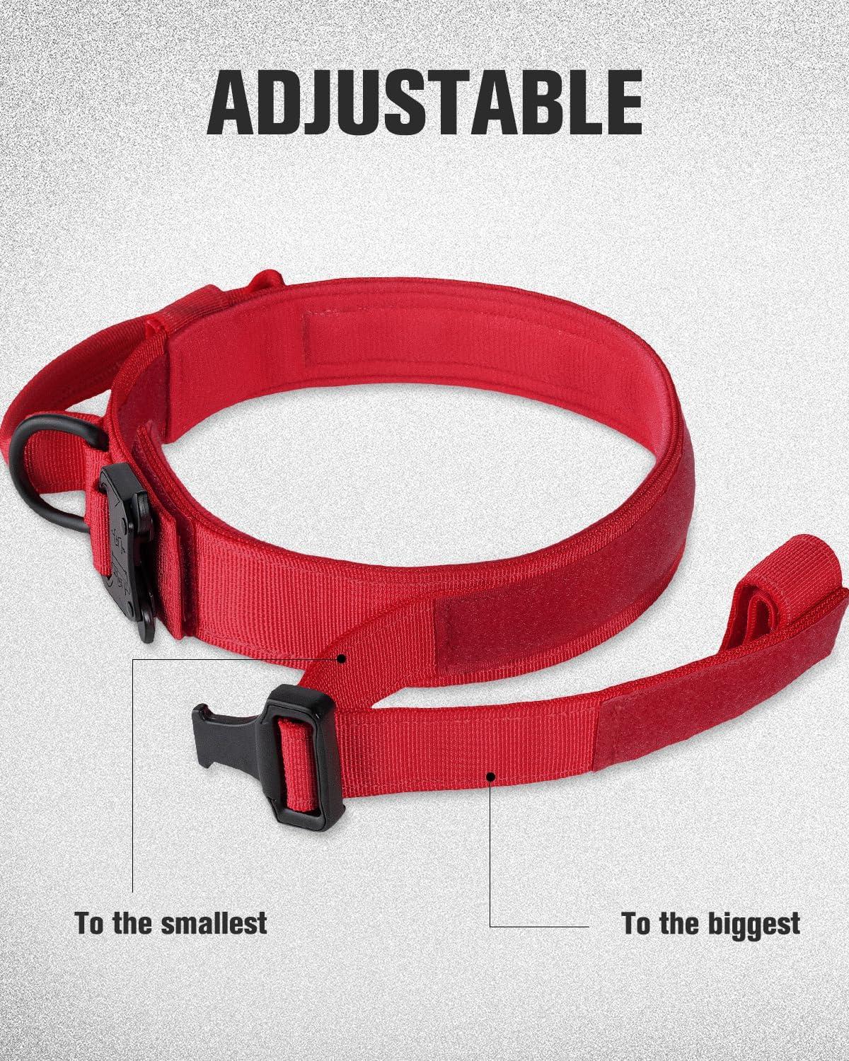 Joytale Tactical Dog Collar for Large Dogs | Durable with Handle & QR ...