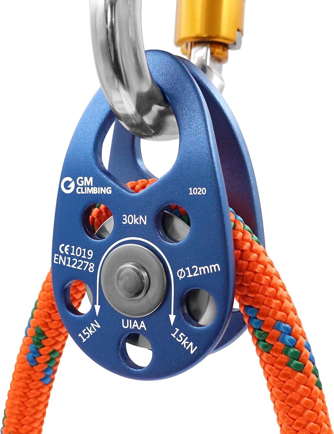 GM CLIMBING UIAA Certified 30kN Swing Cheek Micro Pulley Ball Bearing ...