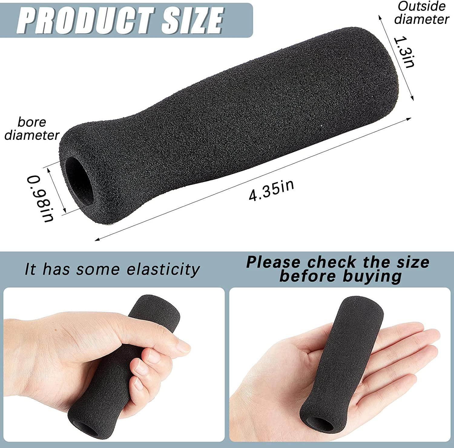 Cane Grip Replacement Foam Handlebars - 4 Pack Black - 4.53 x 0.98 x 0. ...