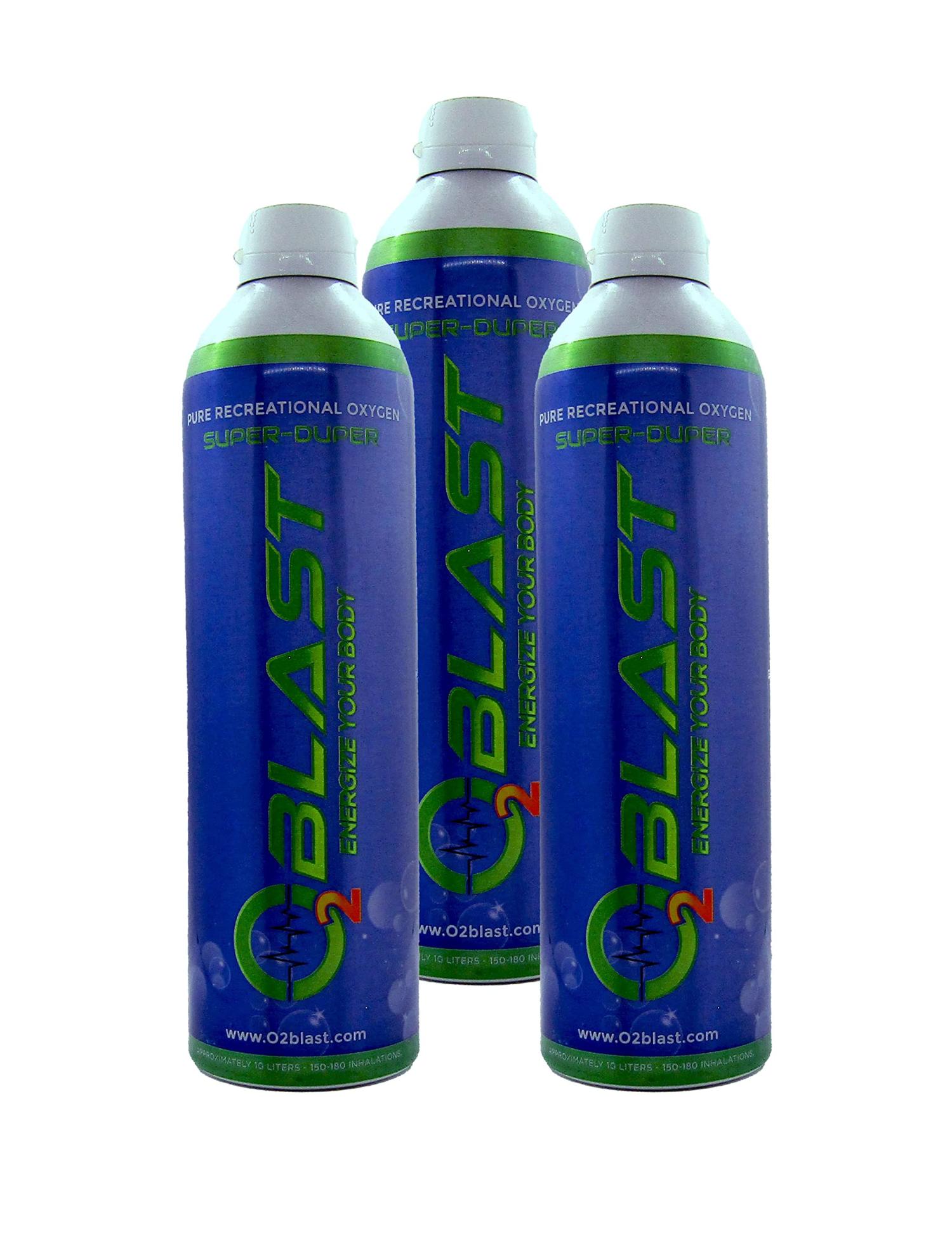 O2 Blast - Super Duper 10 Liter 3 Pack 99.7% Pure Oxygen Supplement ...