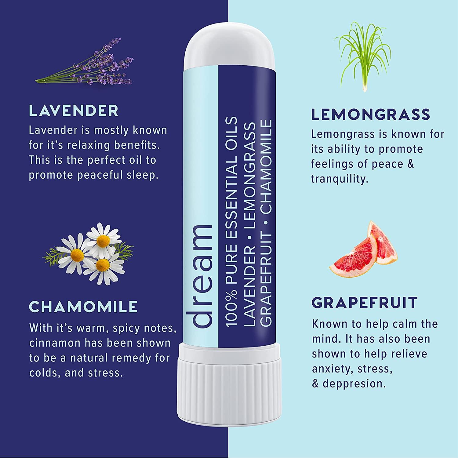 MOXE Dream Nasal Inhaler, Essential Oil Blend, Calming, Relaxing ...