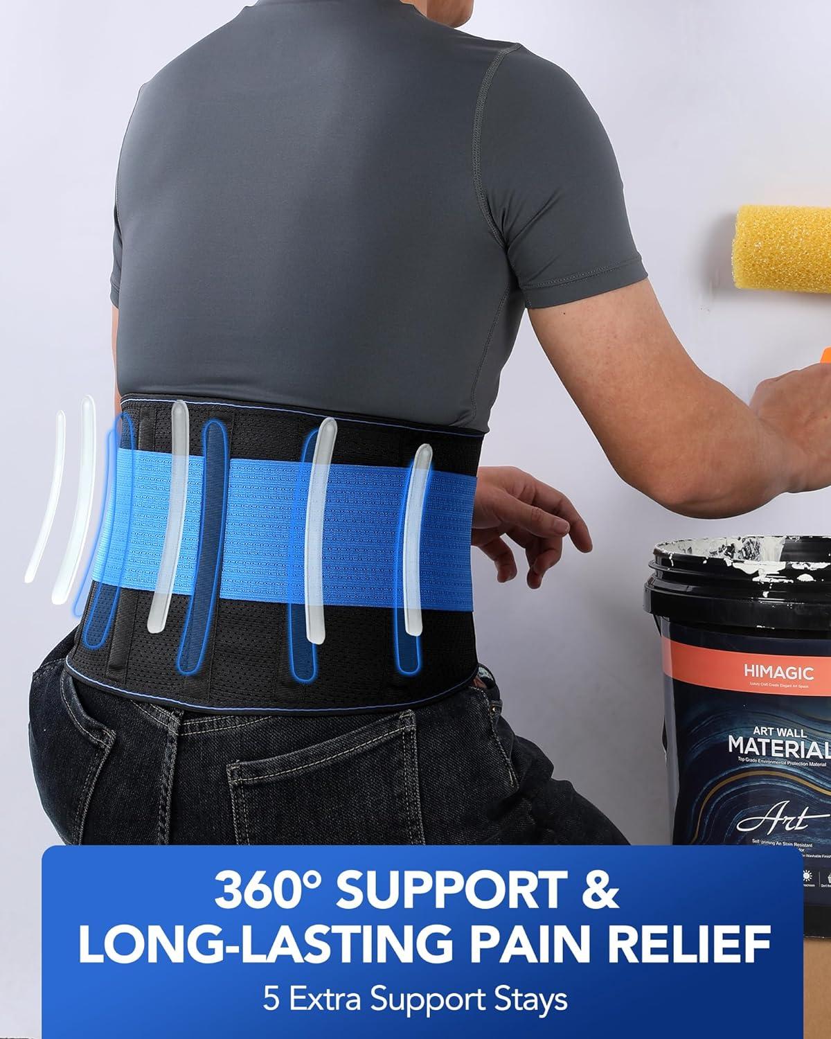 Fitomo 3D Lumbar Lower Back Support Brace | Ultra-Thin Mesh Fabric ...