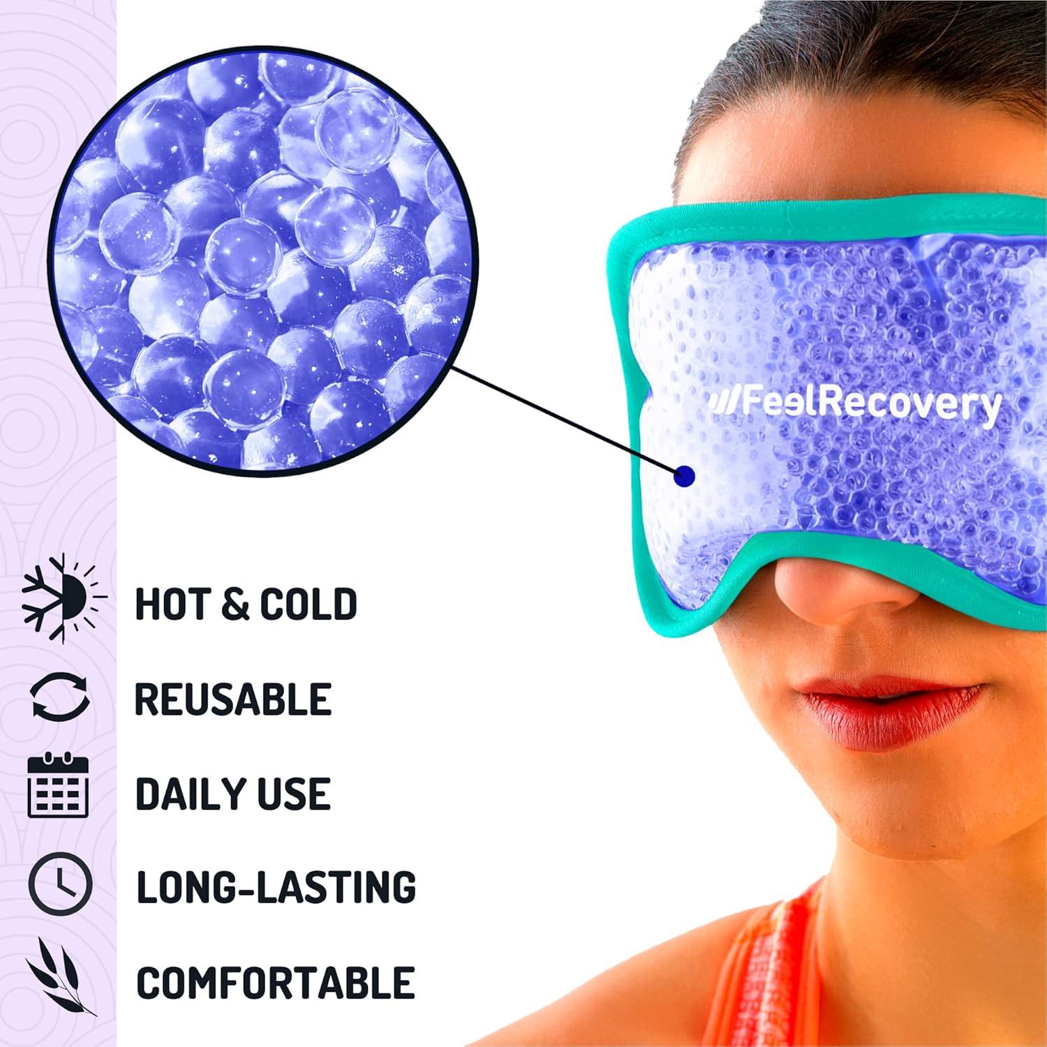 Cooling & Warming Eye Mask | Turquoise Face Mask for Dark Circles ...