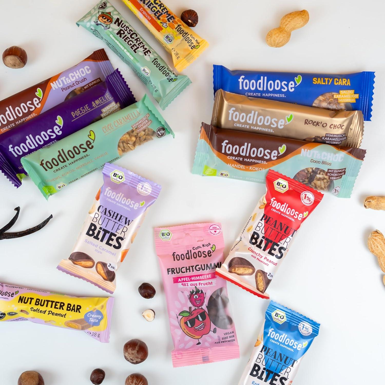 Foodlose Bestseller Package: 13 Organic Snacks - Vegan Gluten & Lactose ...