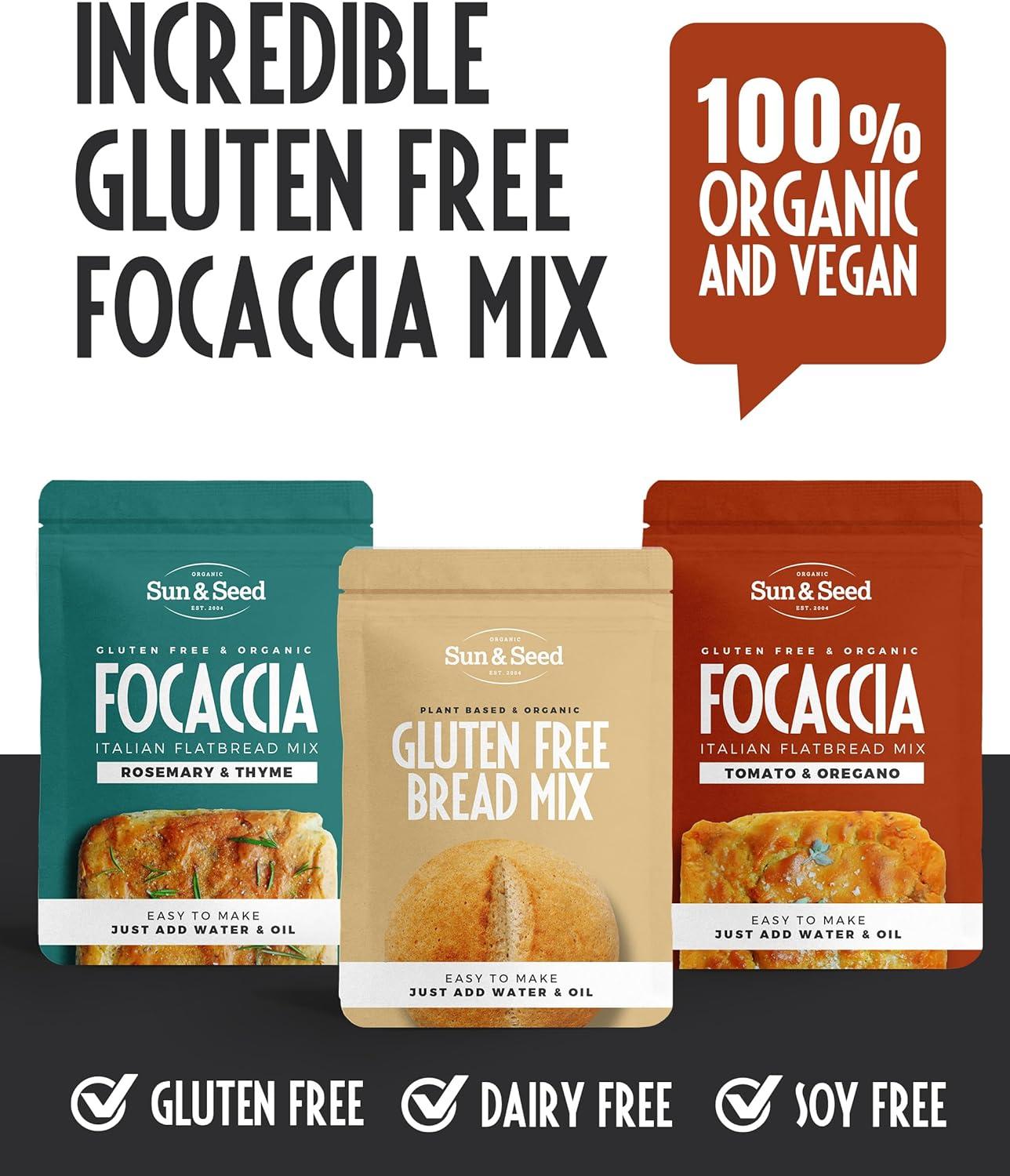 Organic Gluten Free Bread Mix & Focaccia Mix Bundle by Sun & Seed ...