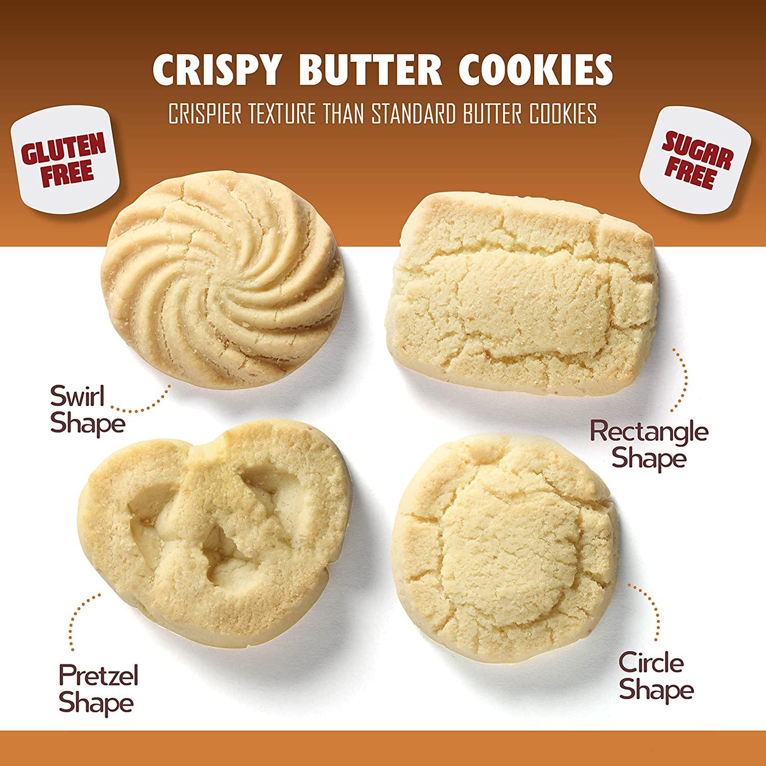 Gluten Free Sugar Free Butter Cookies Variety Tin - 36 Count ...