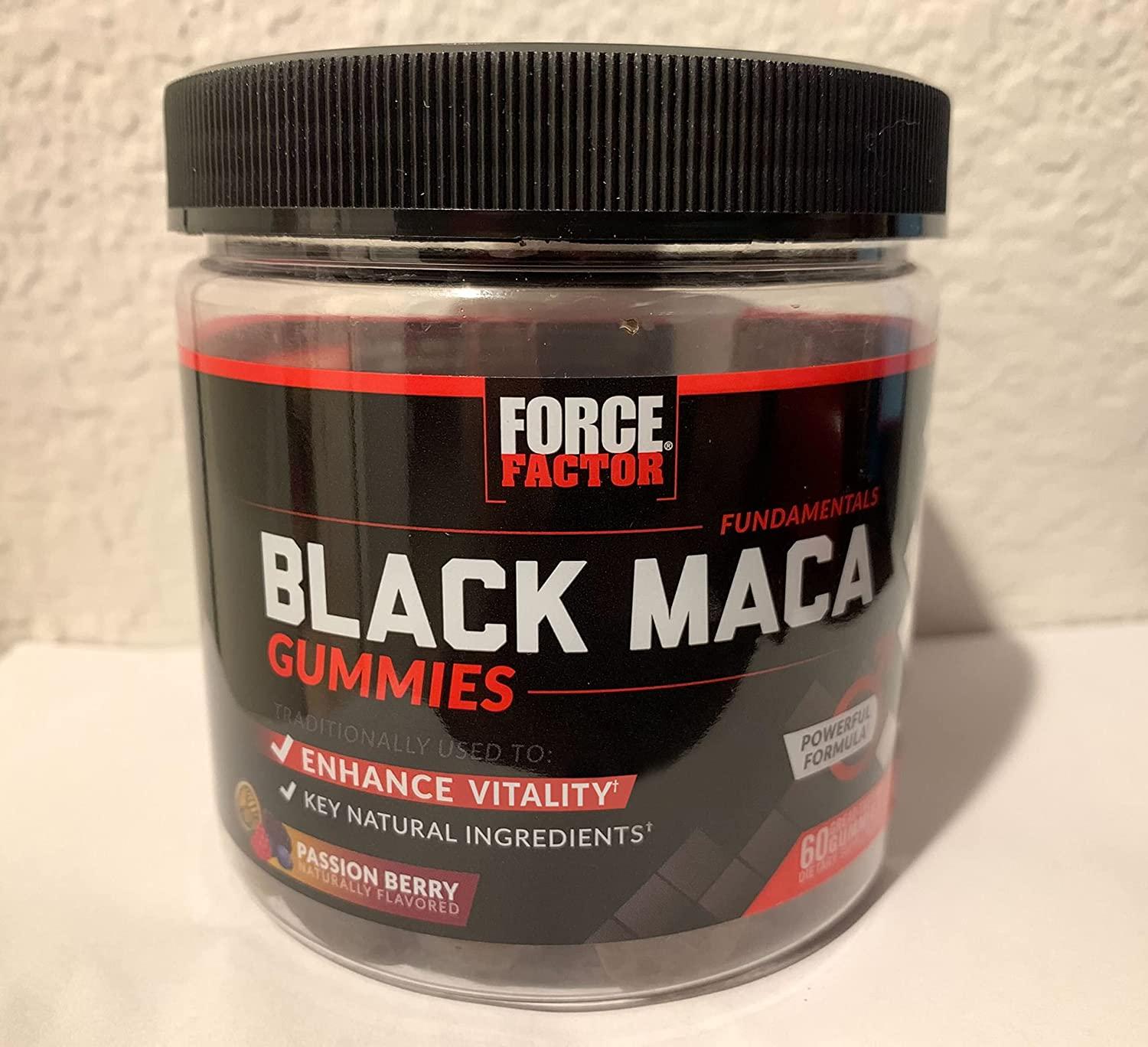 Force Factor Black Maca Gummies - Increase Energy & Strength with Black ...