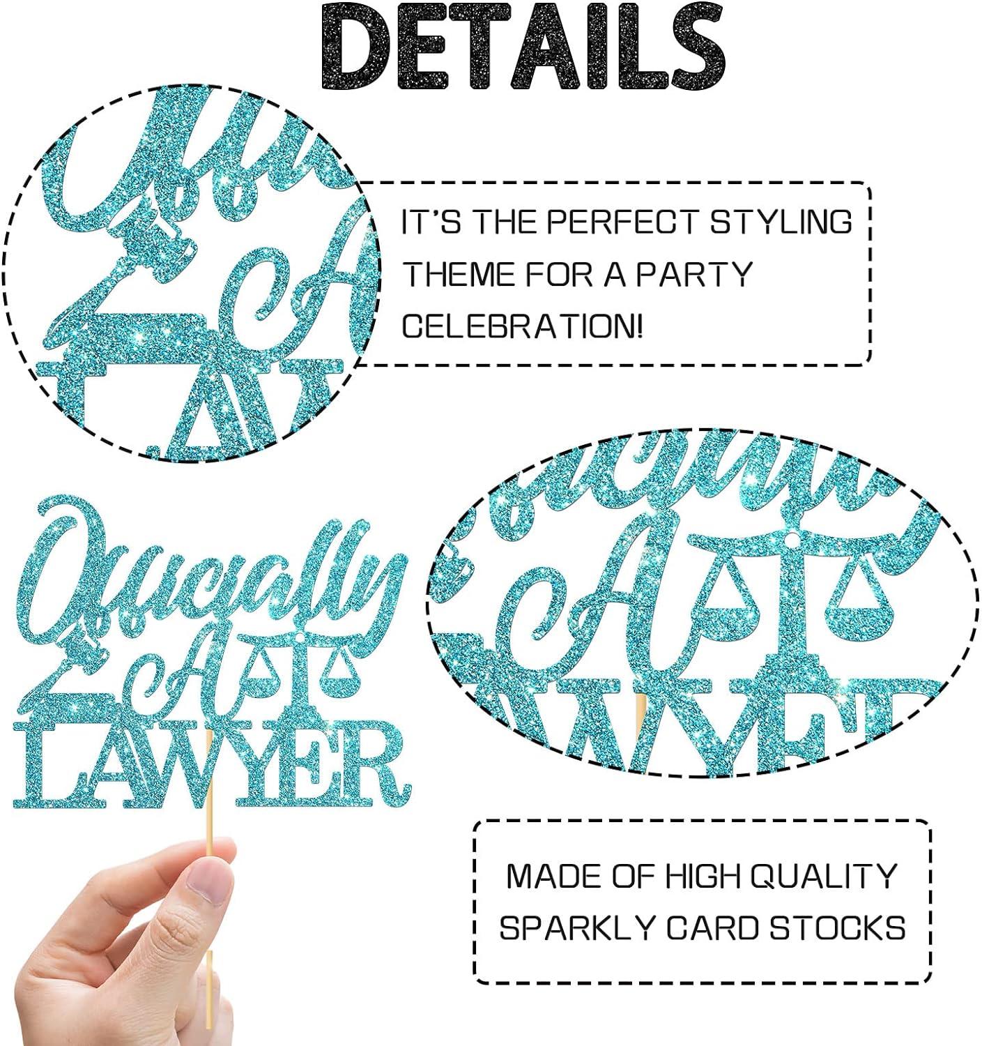 WeBenison Glitter Officially a Lawyer Cake Topper/Congrats Lawyer Cake ...