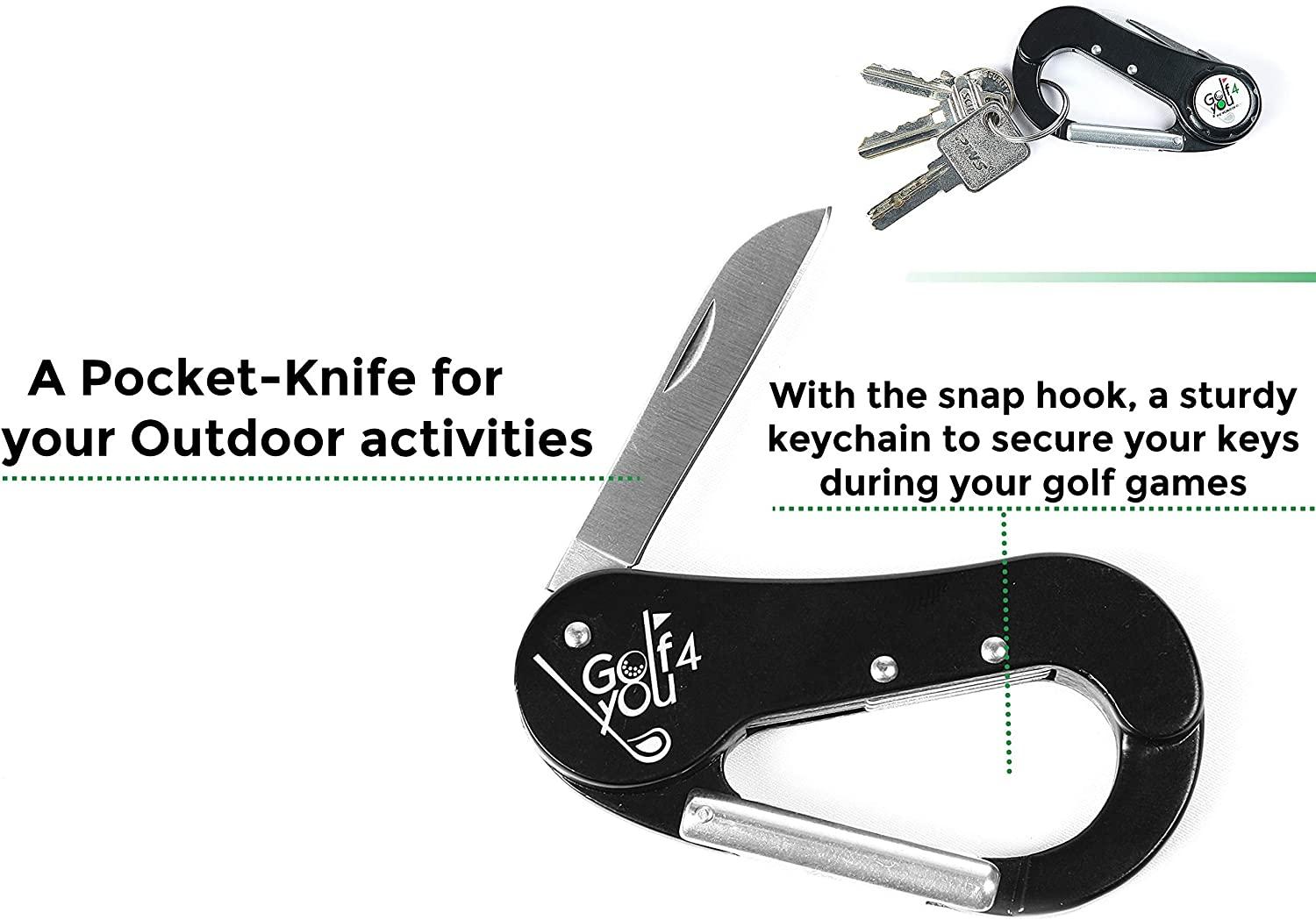 All in One Golfer's Tool: Divot Fixer, Magnetic Ball Marker, Spike ...
