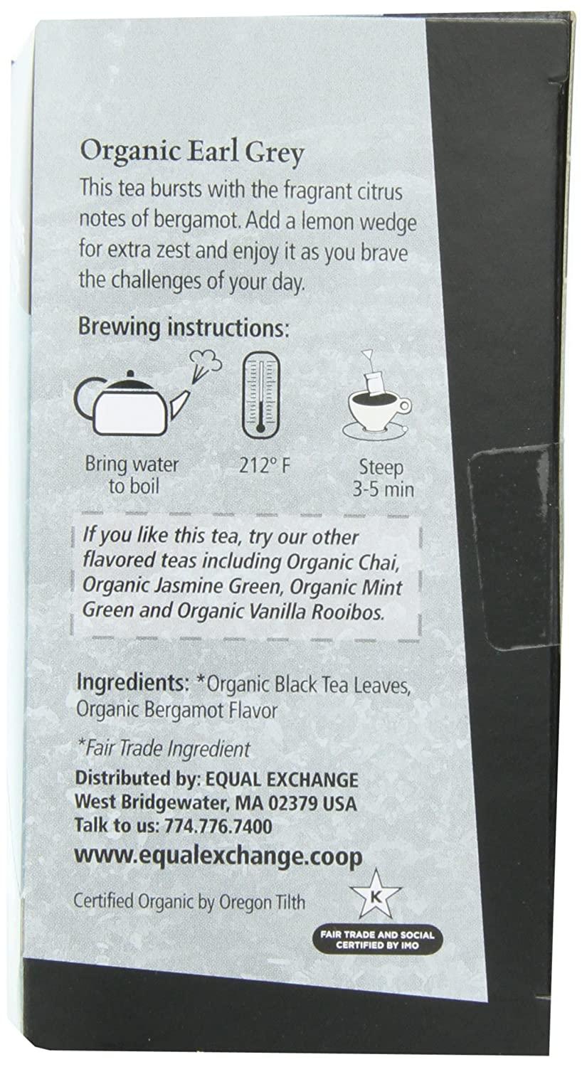 Equal Exchange Organic Earl Grey Tea - 20 Count Box | Premium Loose ...