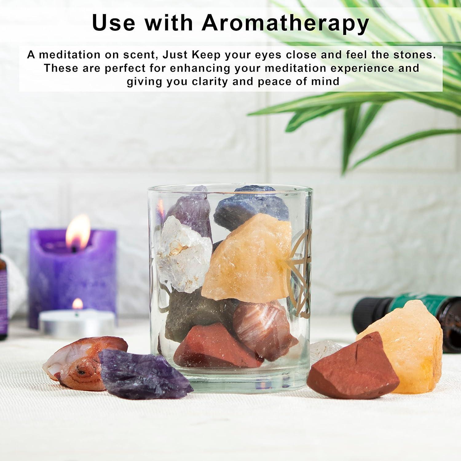 Buy Crocon 1LB Tiger Eye Rough Gemstones - Natural Chakra Stones for ...