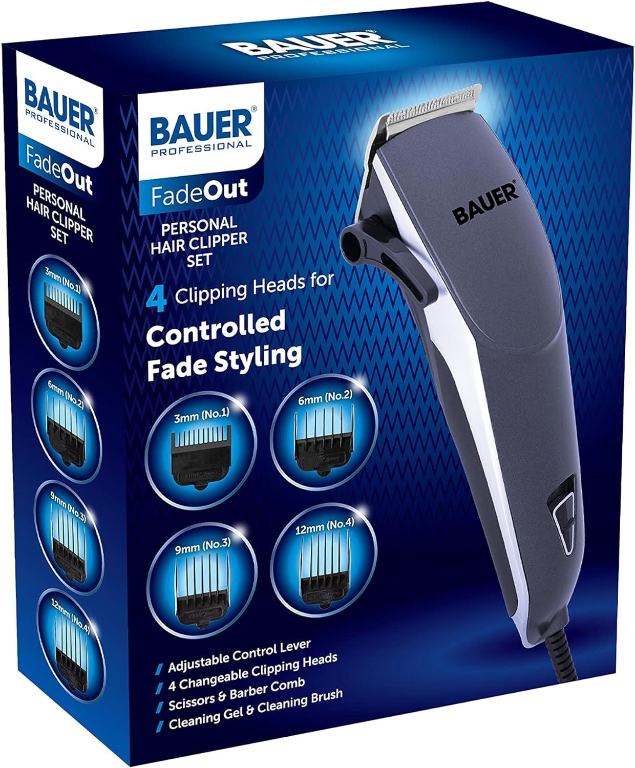 Bauer Professional Hair Clipper Set for Men - High Precision ...