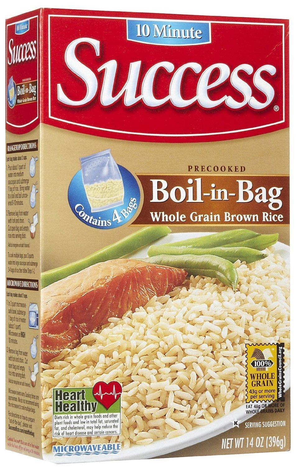 Success Boil in Bag Whole Grain Brown Rice 14 oz 4 ct - 2 Pack ...