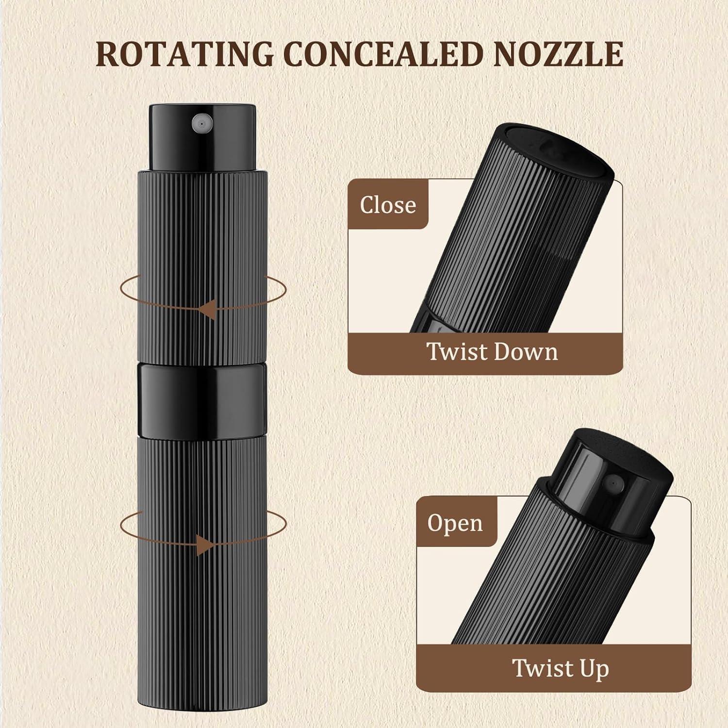 Toureal 8 ml 3 pieces aluminium perfume atomiser refillable empty ...