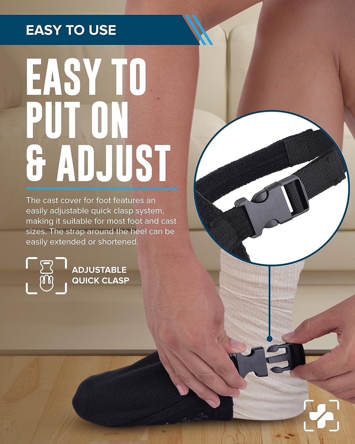 Doctor's Select Leg Cast Sock Cover - Non Slip Adjustable Socks for ...