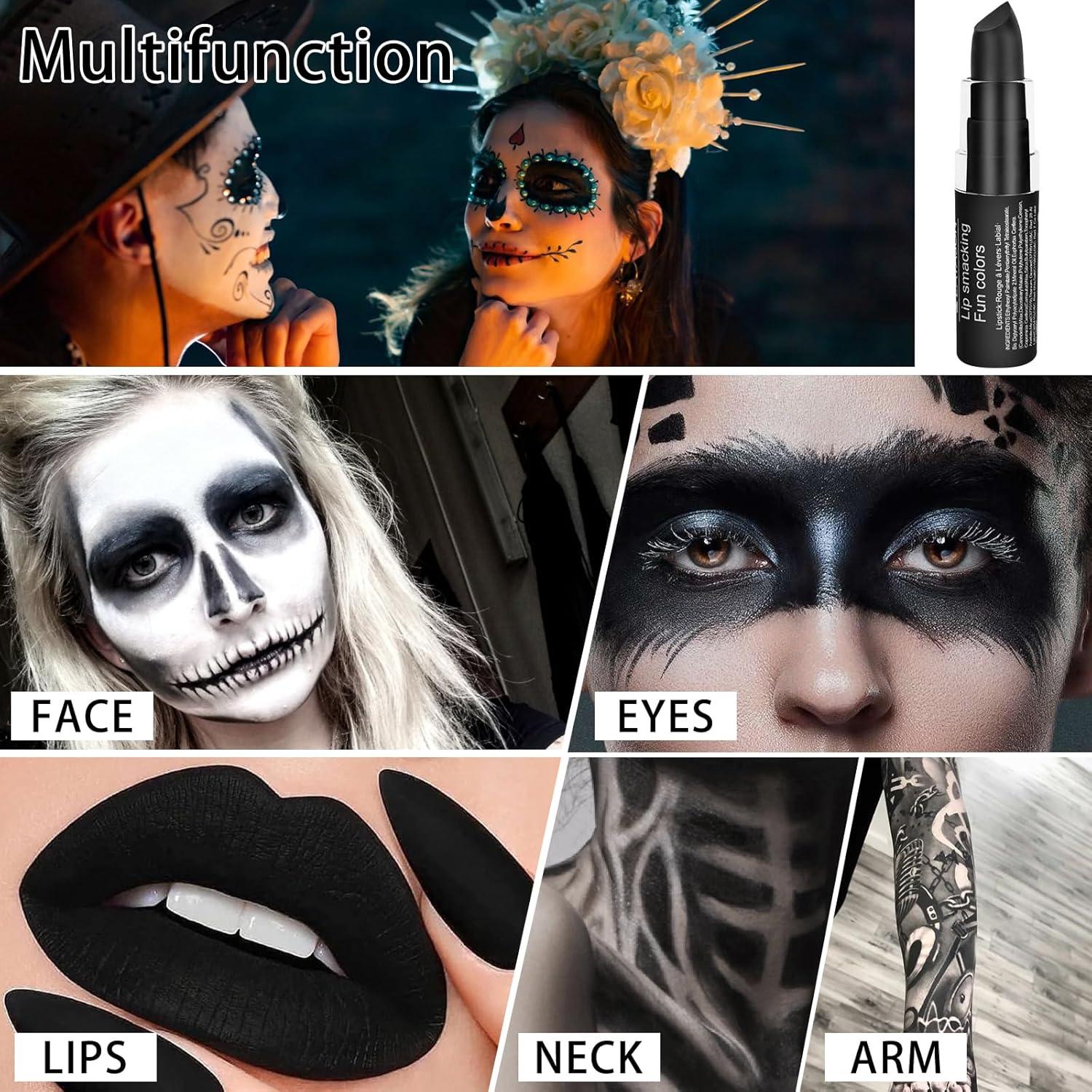 Halloween Clown Black Cream Makeup Stick - Blendable Face & Body Paint ...