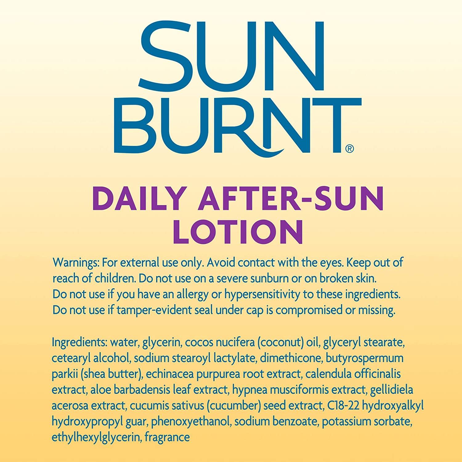 Sunburnt Advanced After-Sun Lotion 6oz - Soothing Relief for Sunburned ...