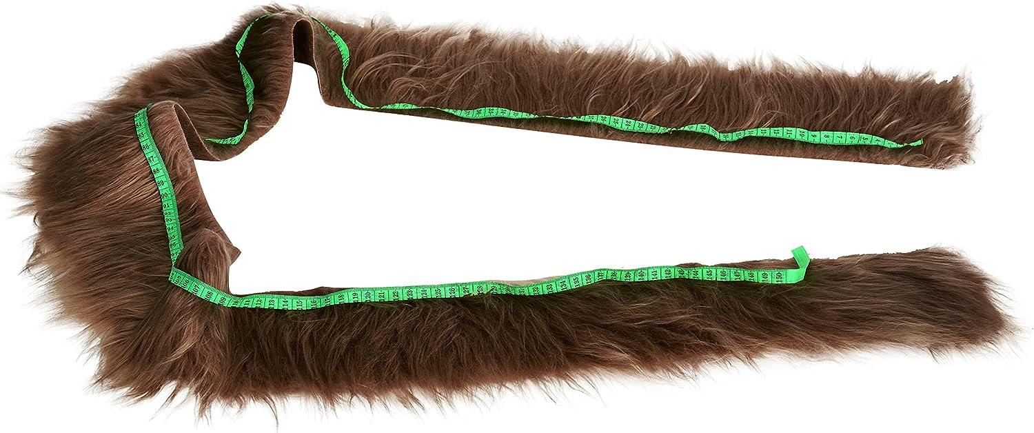 Dark Brown Shaggy Plush Faux Fur Fabric Strips - 2x60 inch for Gnomes ...