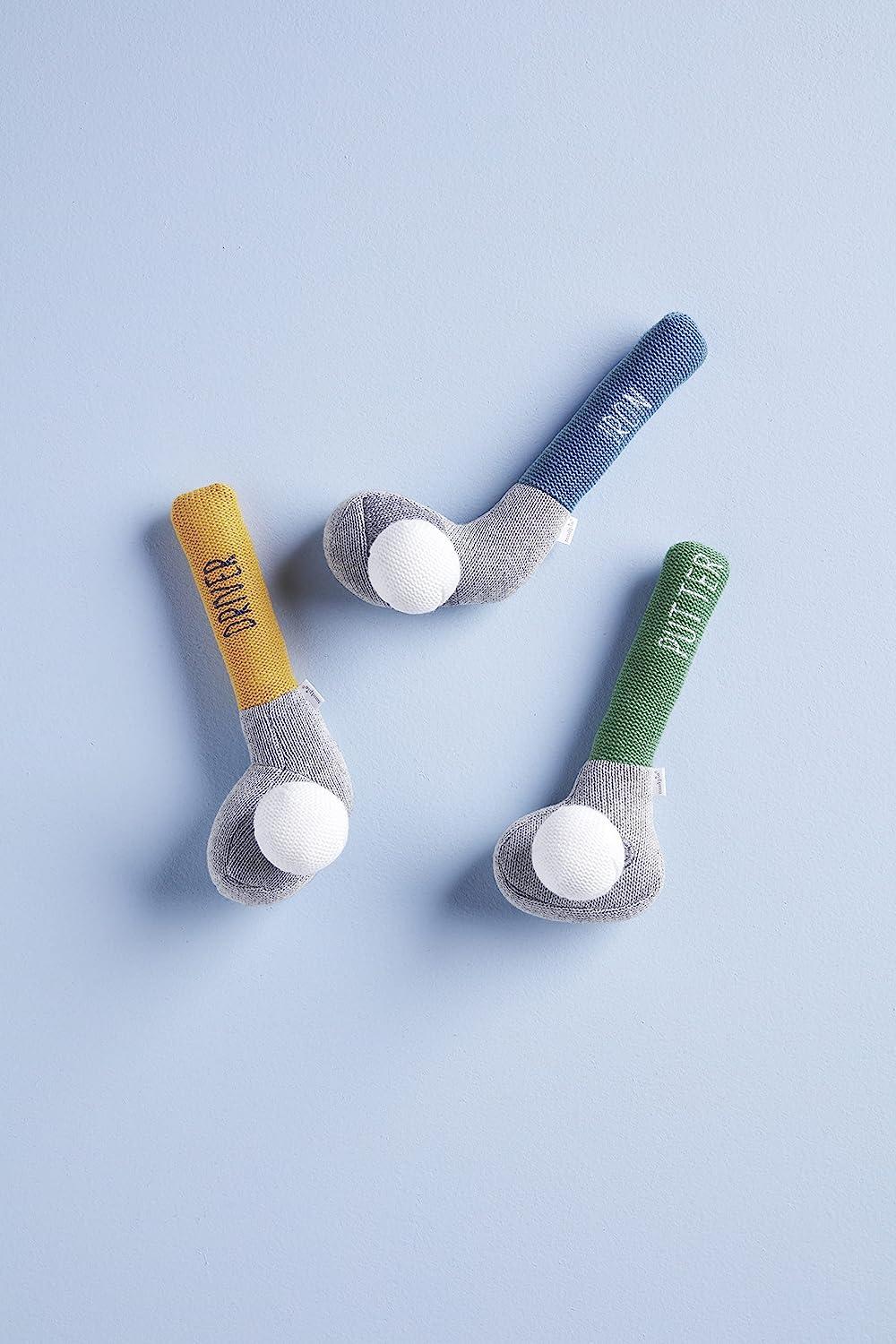 Mud Pie Children's Green Putter Club Knit Rattle - Fun and Playful Baby ...