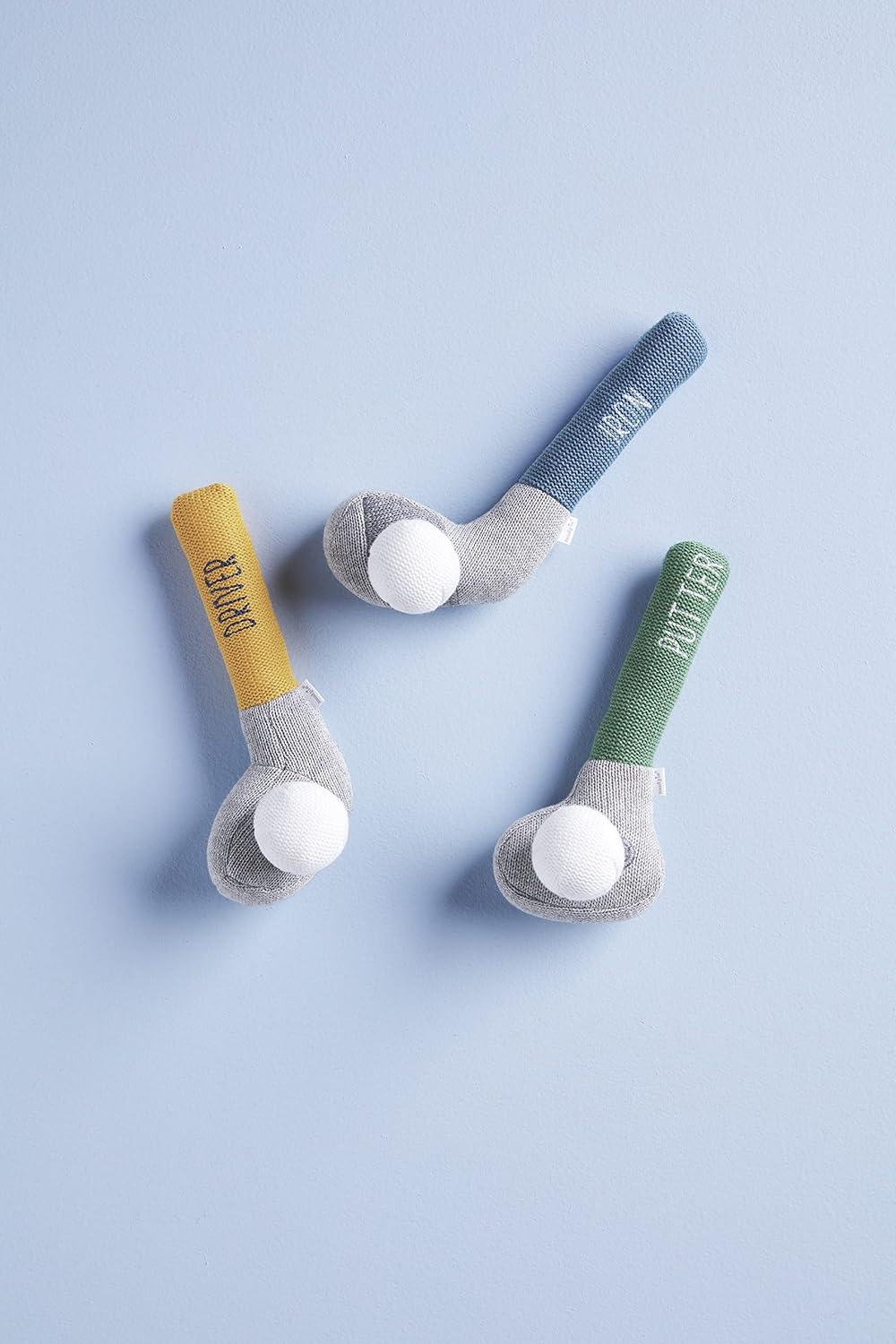 Mud Pie Children's Blue Knit Rattle - Iron Club Toy for Kids | Buy Now ...